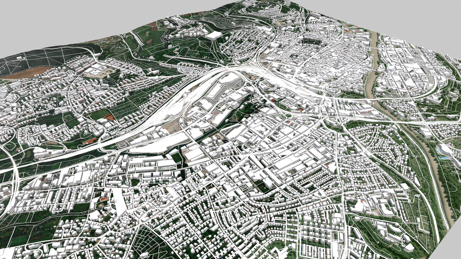 Cityscape Ulm Germany - 3D Model by clickshop3d