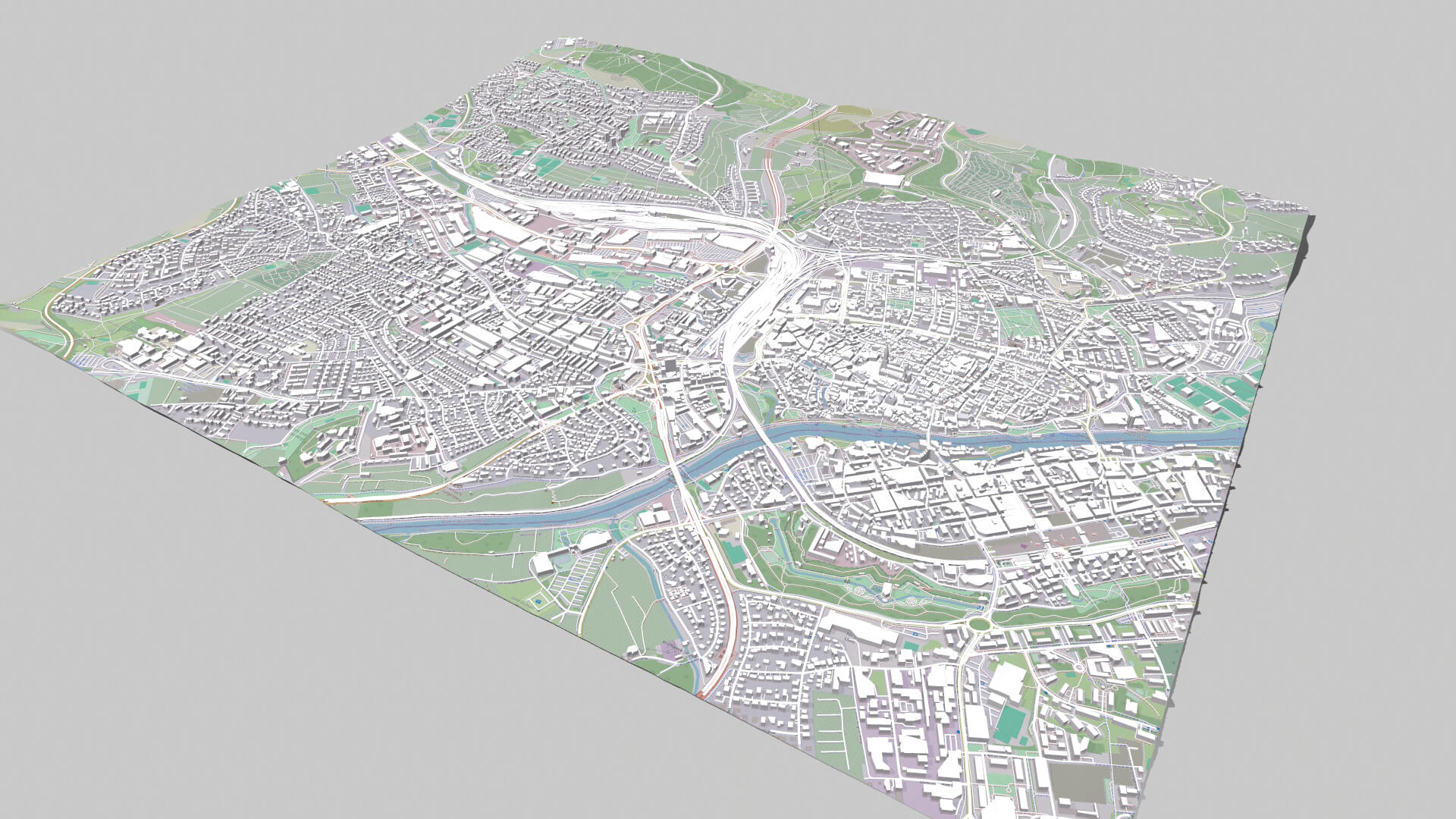 Cityscape Ulm Germany - 3D Model by clickshop3d