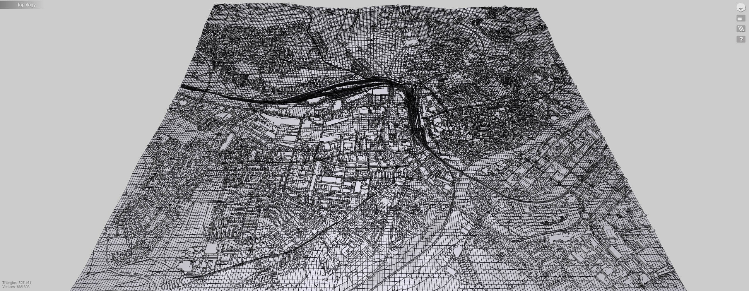 Cityscape Ulm Germany - 3D Model by clickshop3d