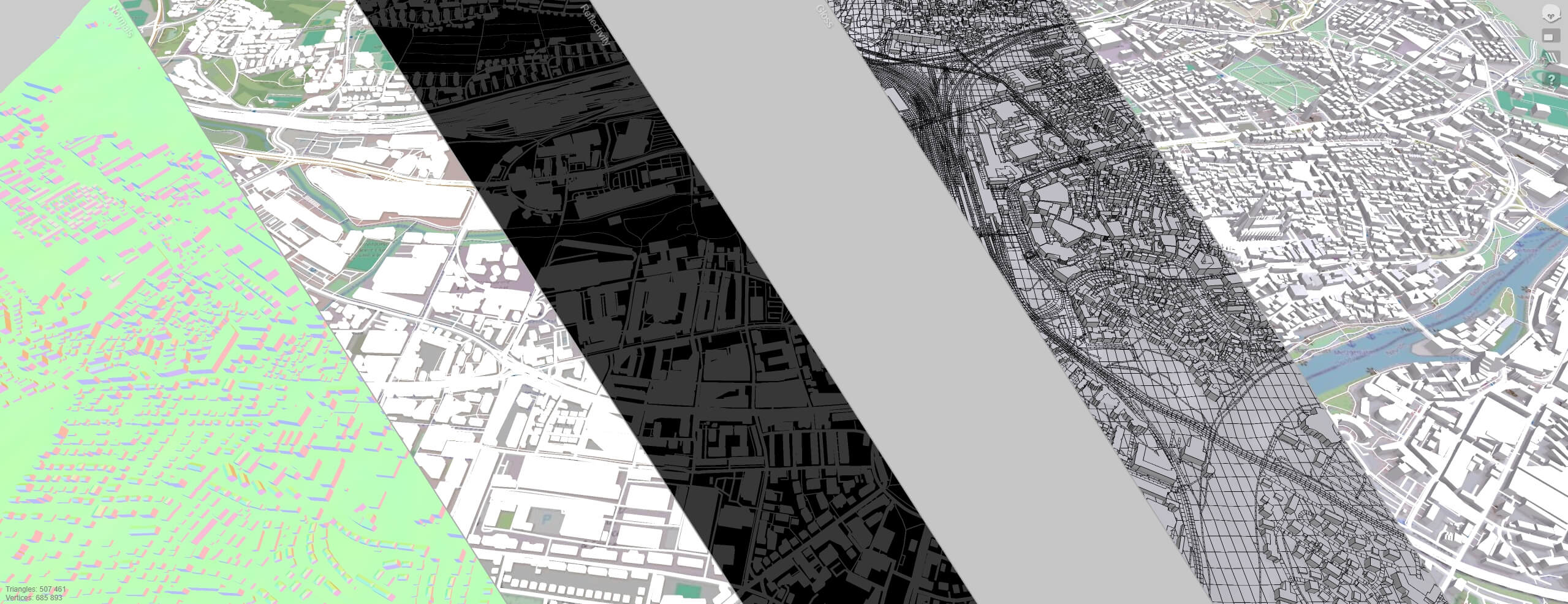 Cityscape Ulm Germany - 3D Model by clickshop3d