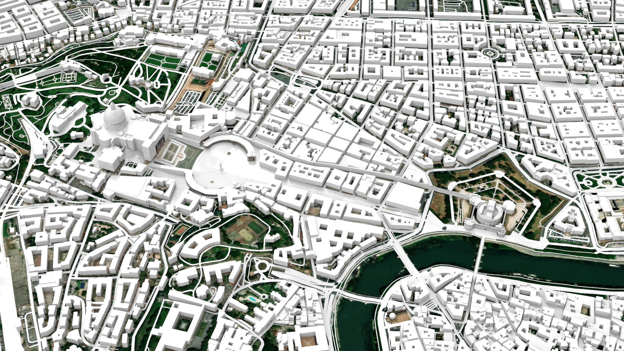 Cityscape Vatican - 3D Model by clickshop3d