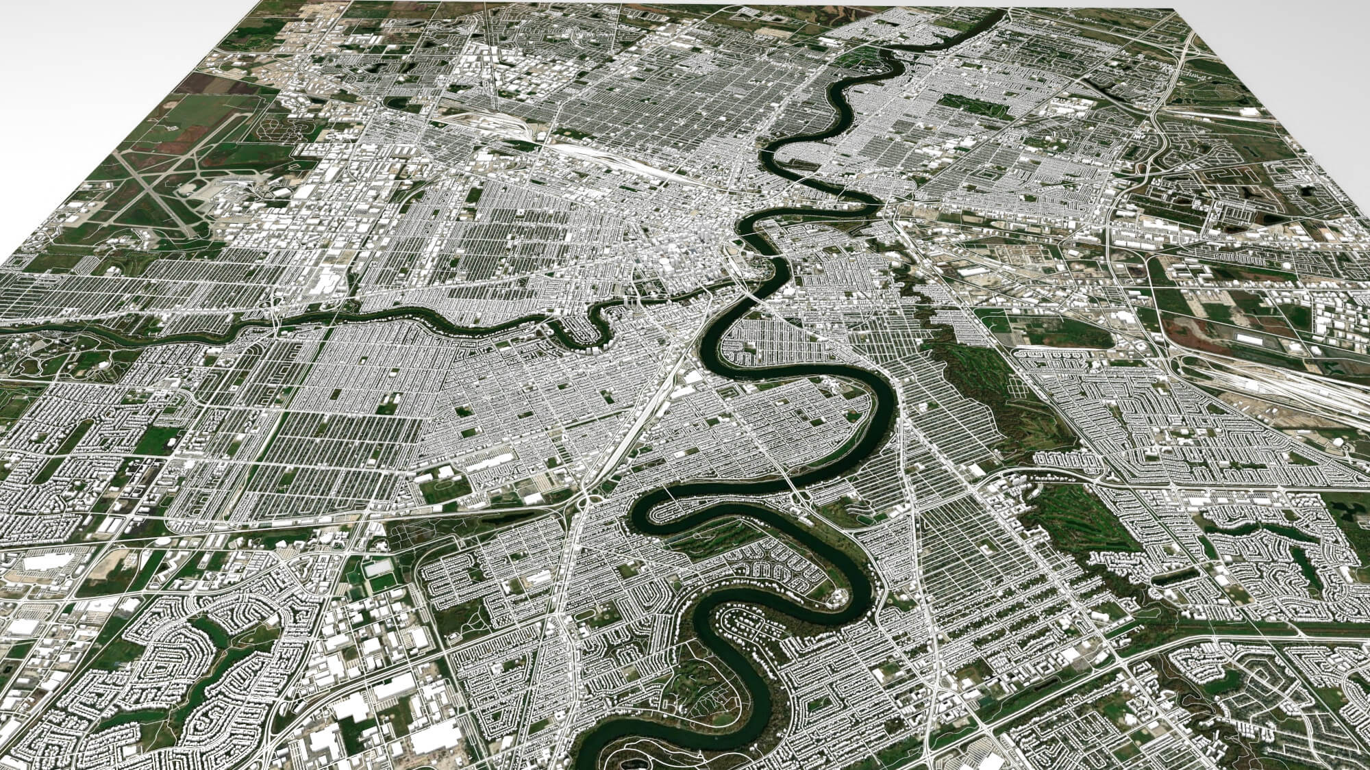 Cityscape Winnipeg Canada - 3D Model by clickshop3d