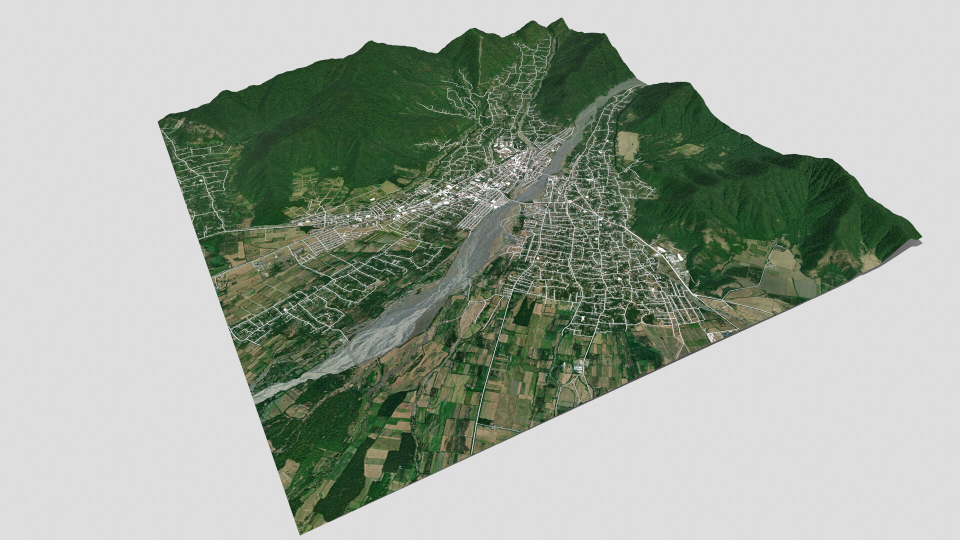 Cityscape Zagatala Azerbaijan - 3D Model by clickshop3d