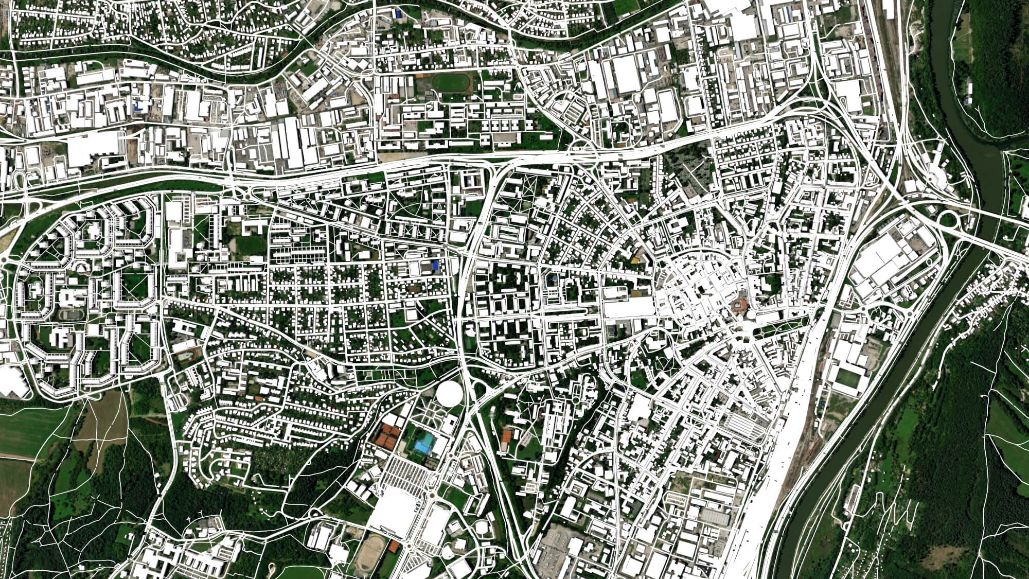 Cityscape Zilina Slovakia - 3D Model by clickshop3d