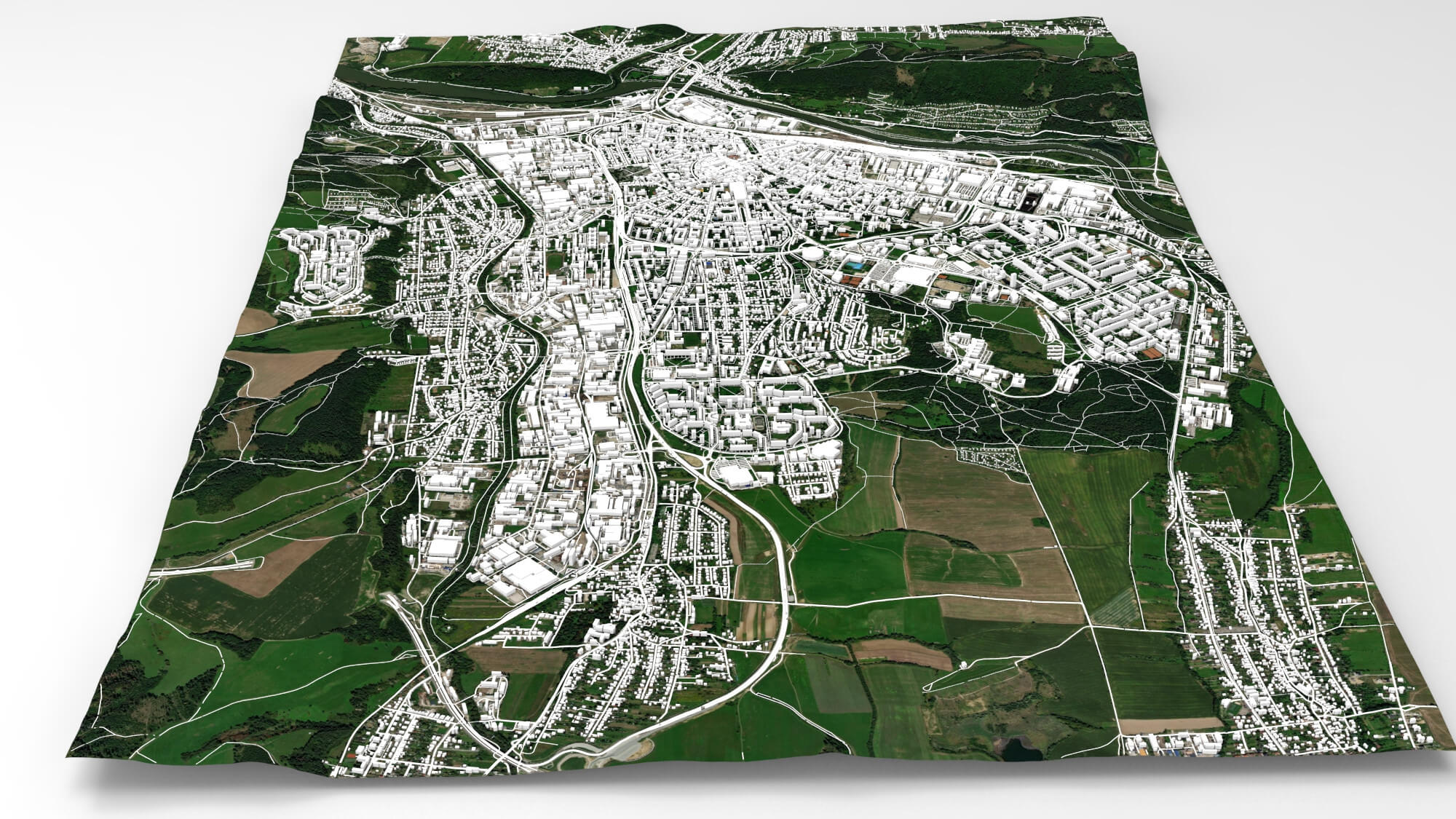 Cityscape Zilina Slovakia - 3D Model by clickshop3d