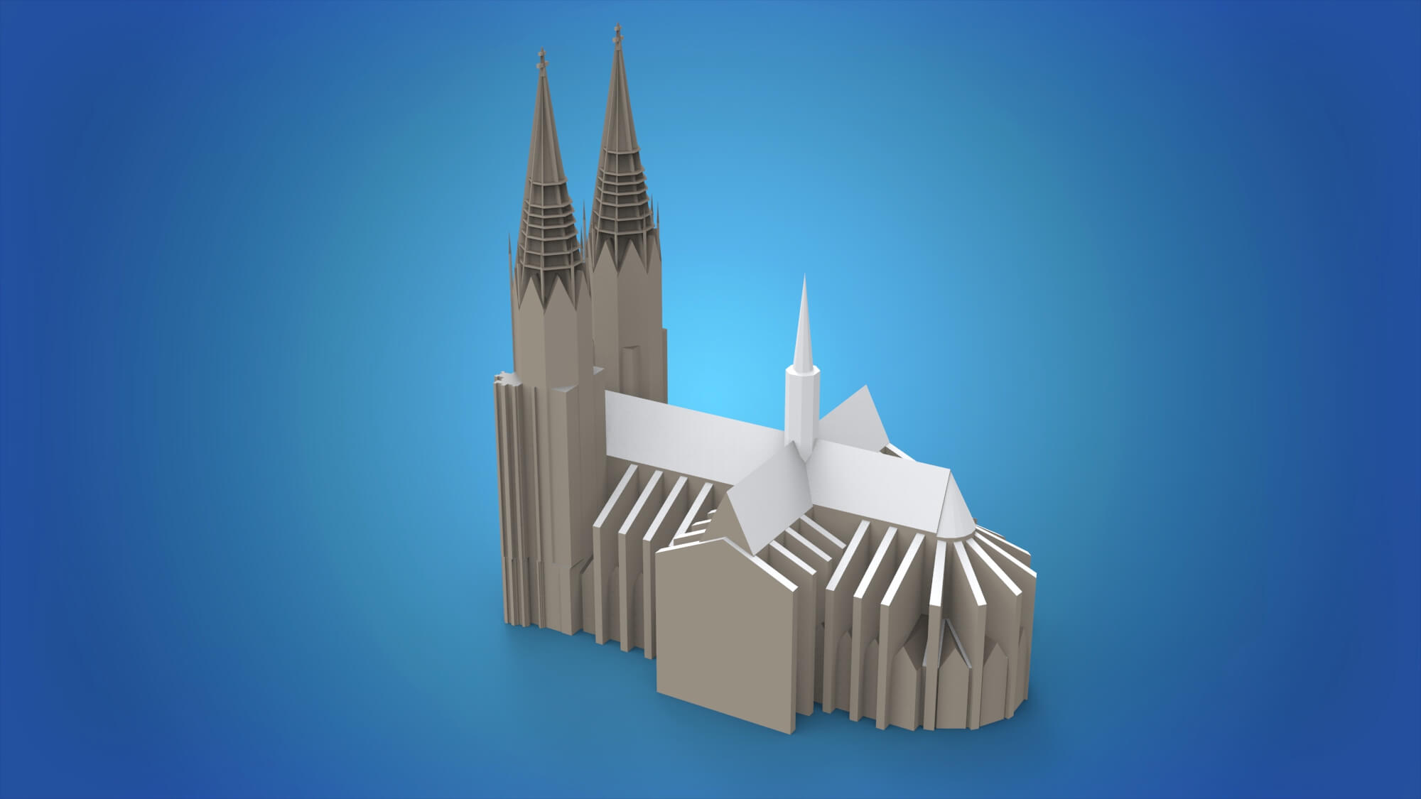 Cologne Cathedral Germany - 3D Model by clickshop3d