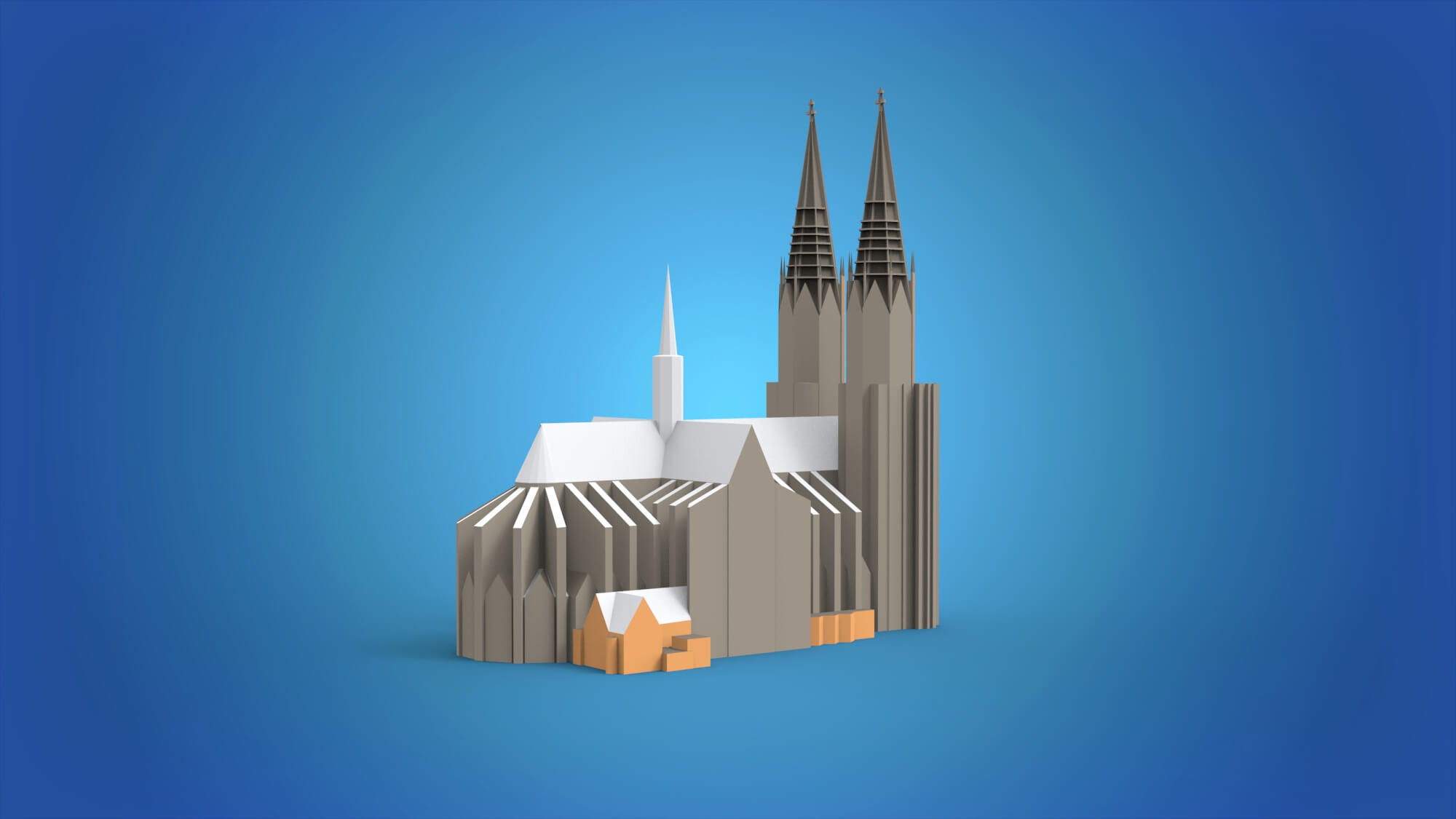 Cologne Cathedral Germany - 3D Model by clickshop3d