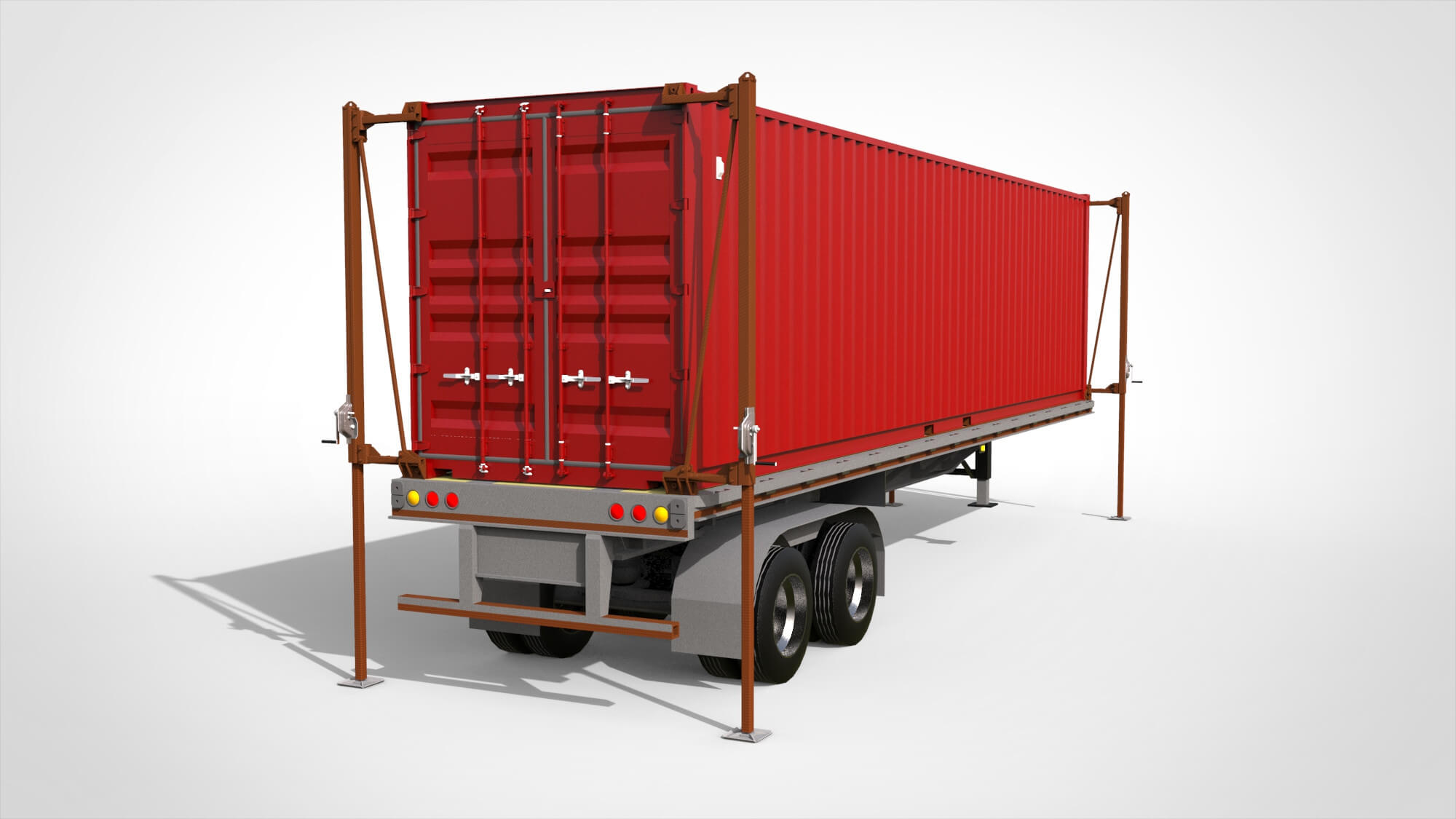 Container Trailer - 3D Model by clickshop3d