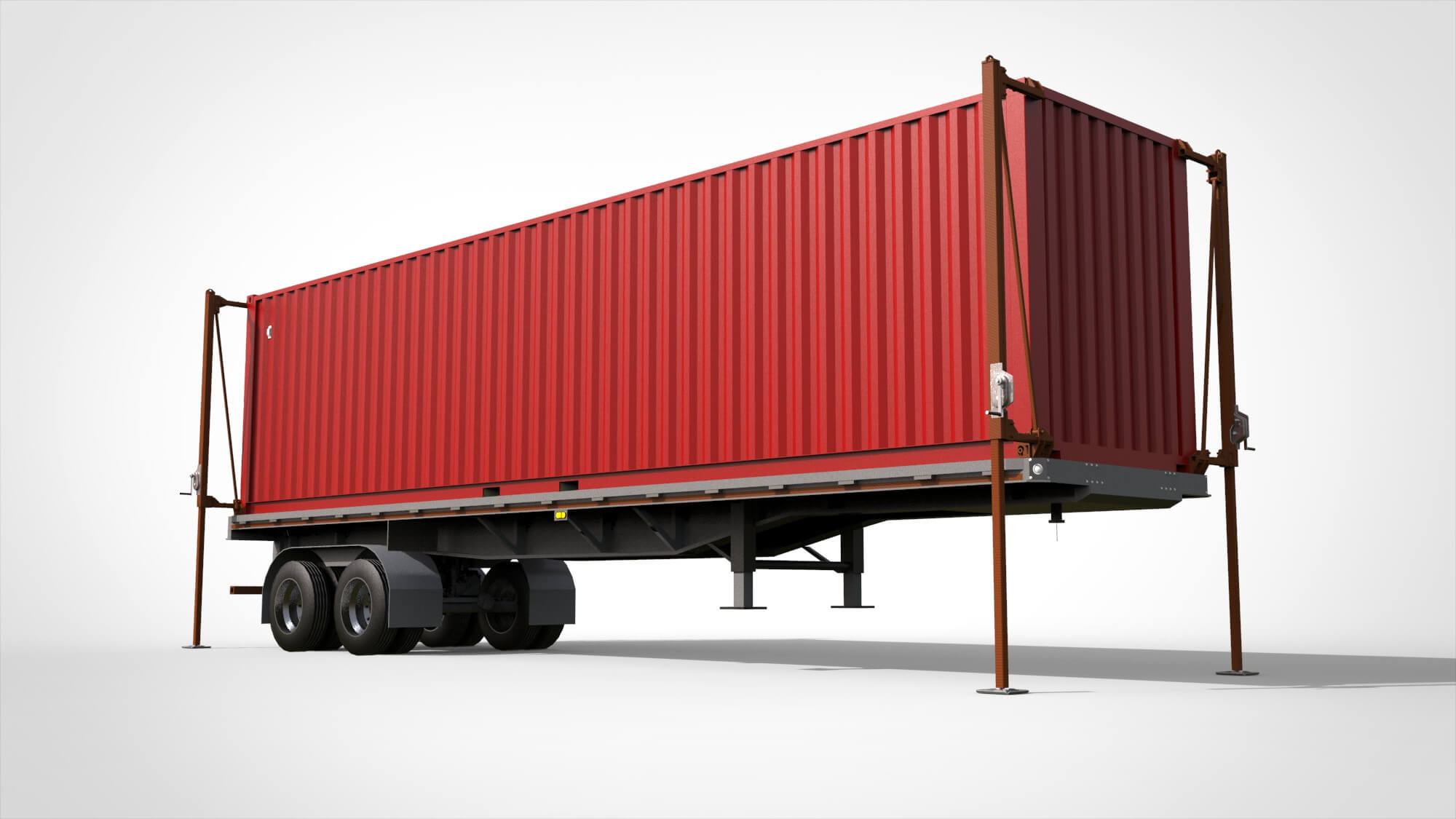 Container Trailer - 3D Model by clickshop3d