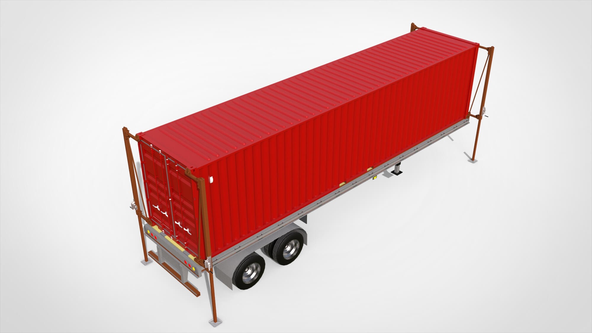 Container Trailer - 3D Model by clickshop3d