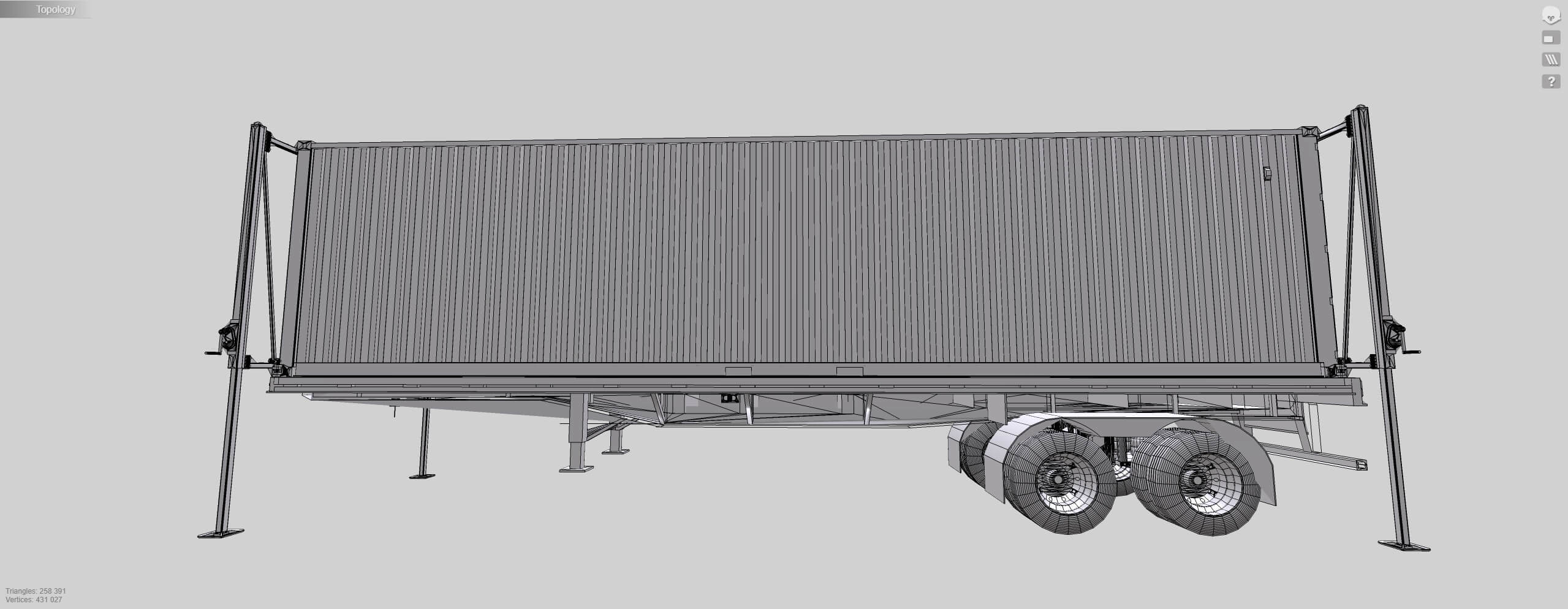 Container Trailer - 3D Model by clickshop3d