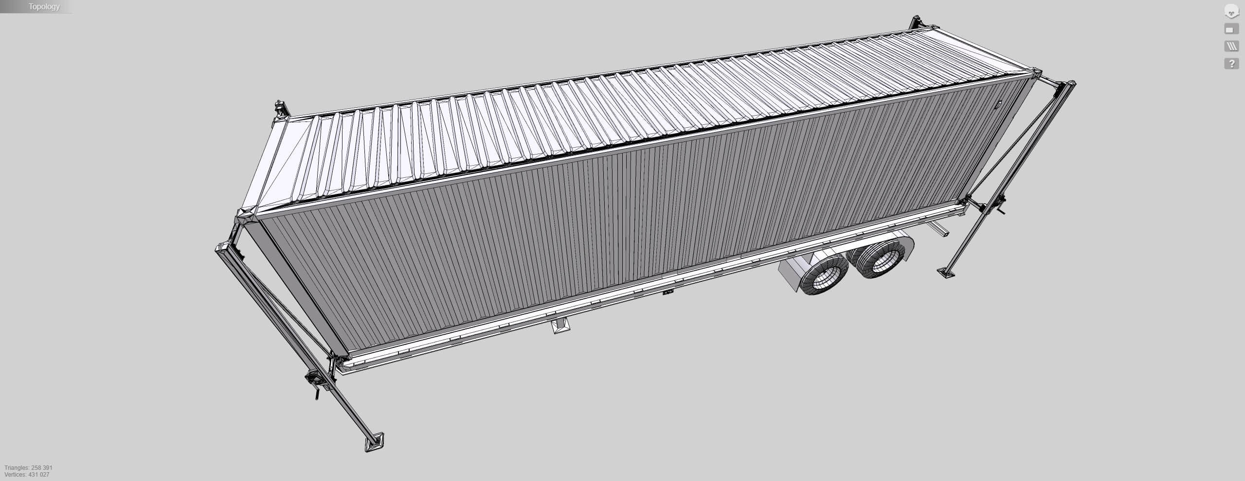 Container Trailer - 3D Model by clickshop3d