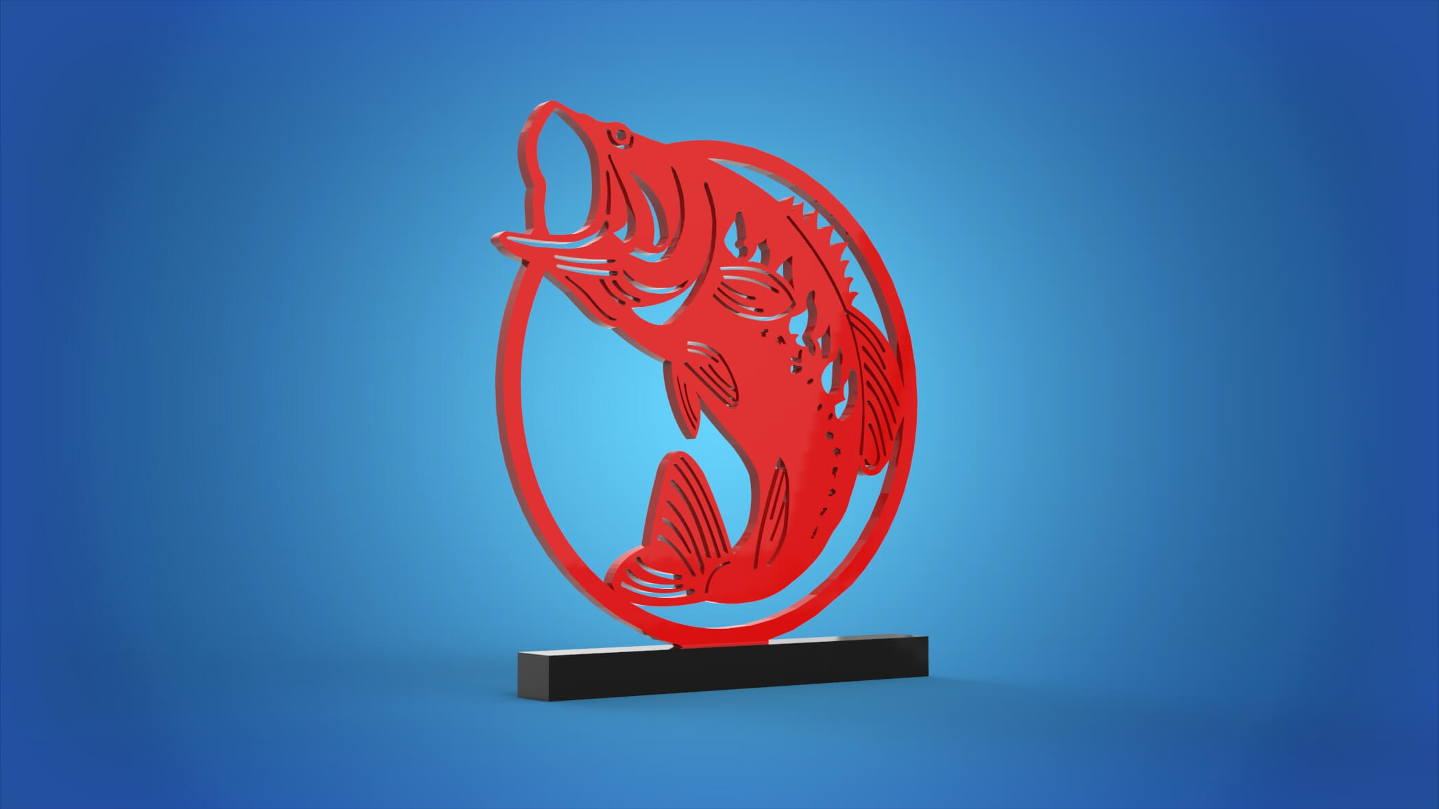 Fish Statue 3d print model by clickshop3d