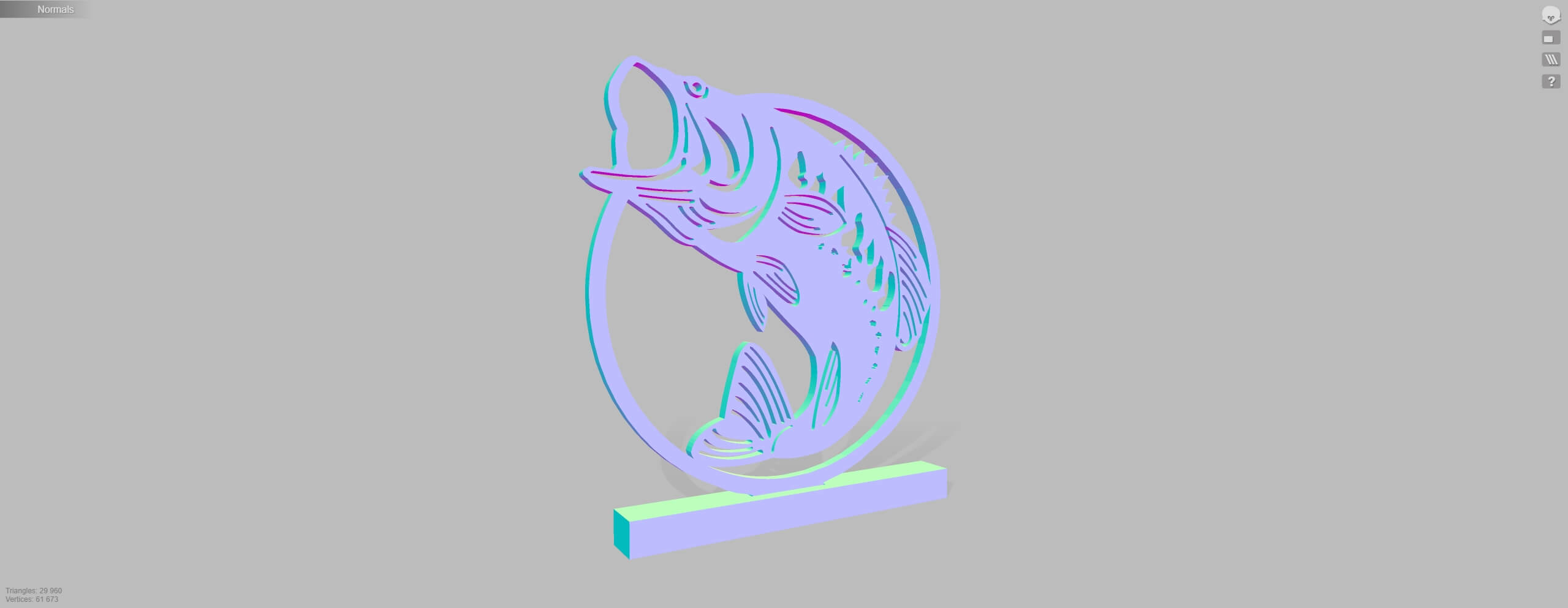 Fish Statue 3d print model by clickshop3d
