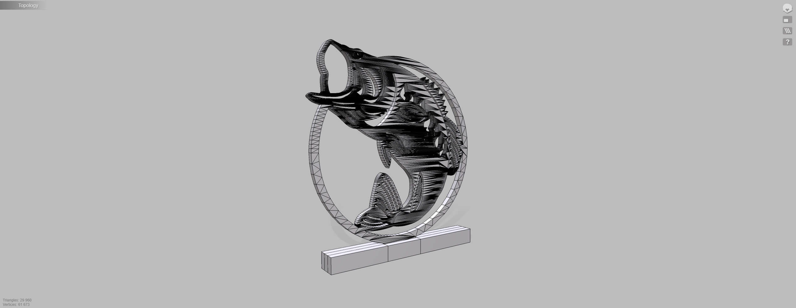 Fish Statue 3d print model by clickshop3d