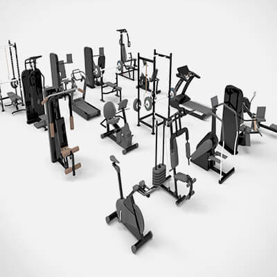 Home Gym Equipment and Commercial Gym Machines - 3D Model by clickshop3d