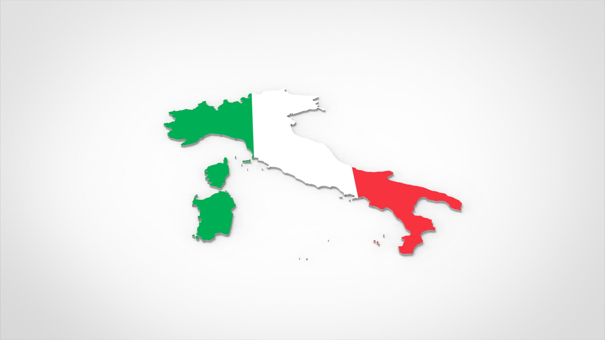 Italy 3D Map by clickshop3d