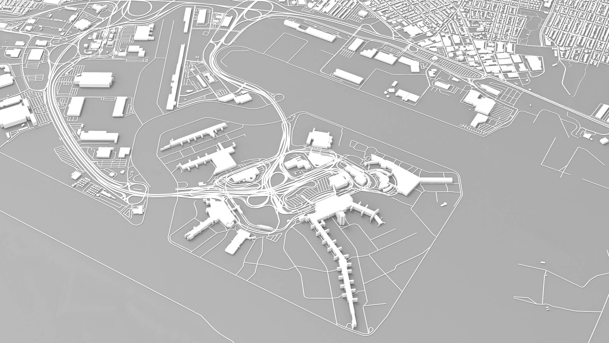 John F Kennedy International Airport - 3D Model by clickshop3d