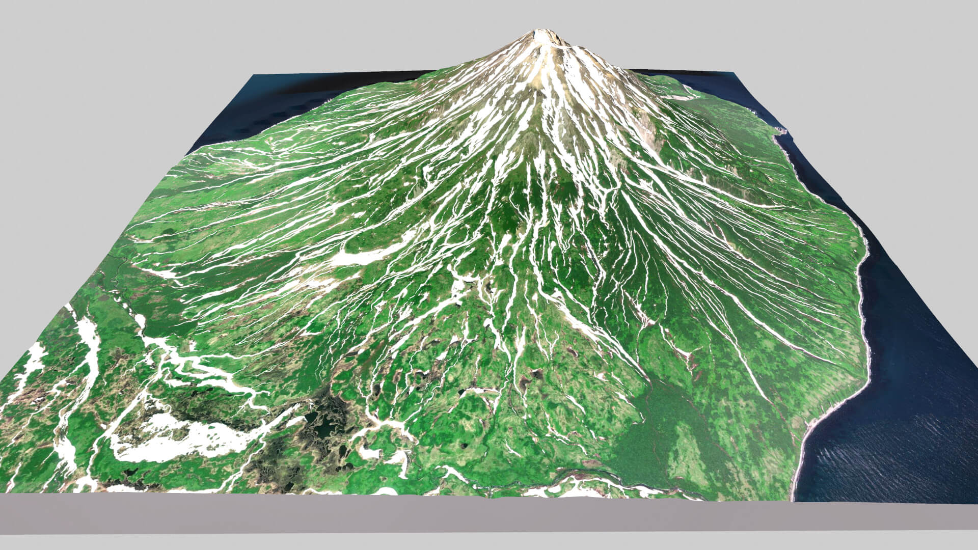 Krenitsyn Volcano Greater Kuril Ridge - 3D Model by clickshop3d