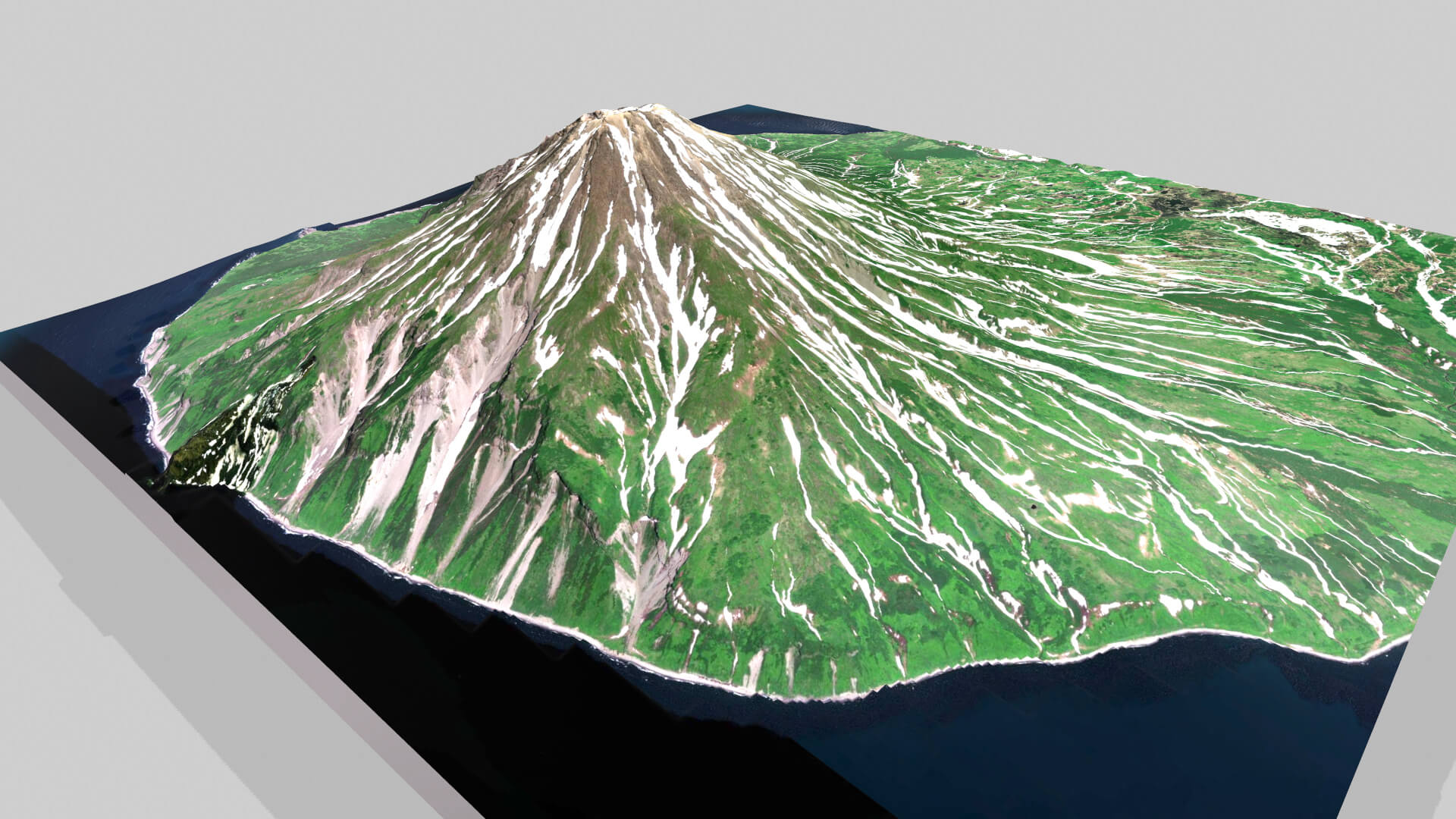 Krenitsyn Volcano Greater Kuril Ridge - 3D Model by clickshop3d