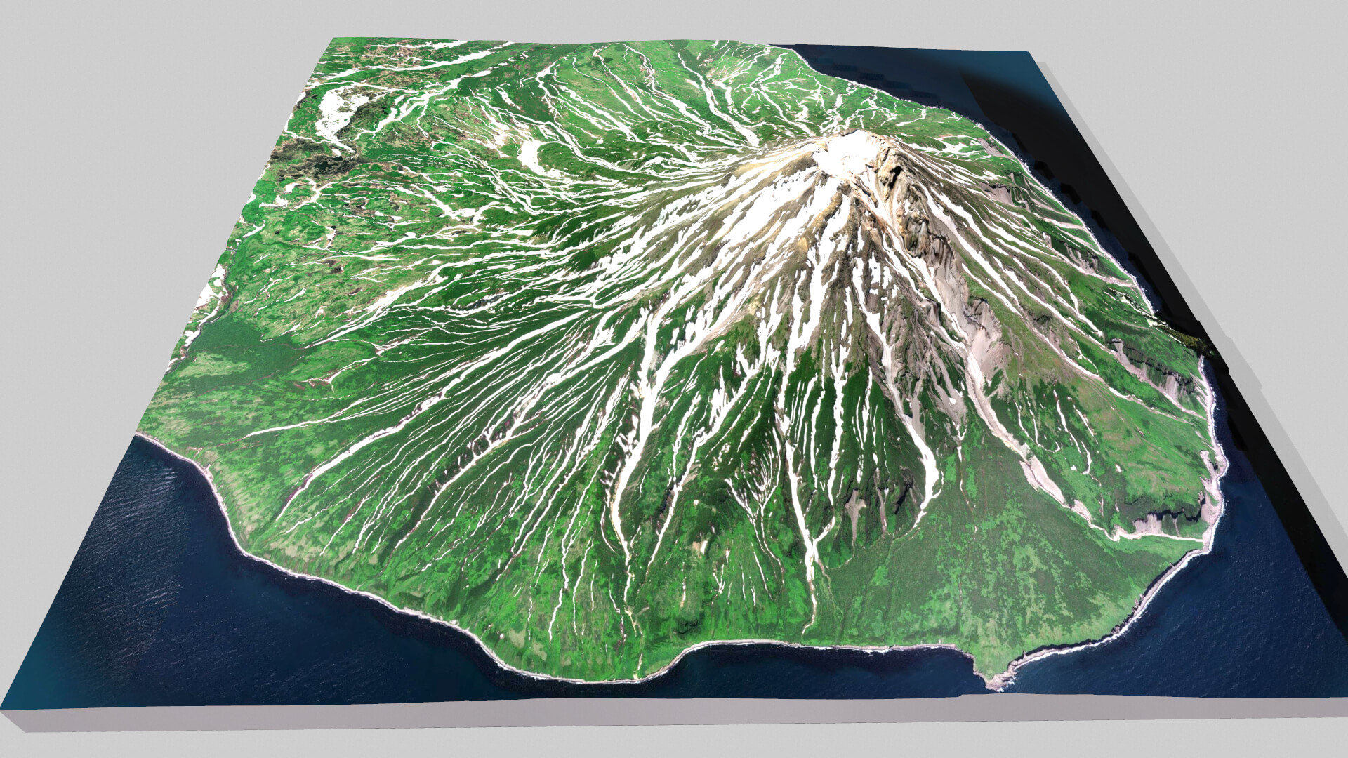 Krenitsyn Volcano Greater Kuril Ridge - 3D Model by clickshop3d