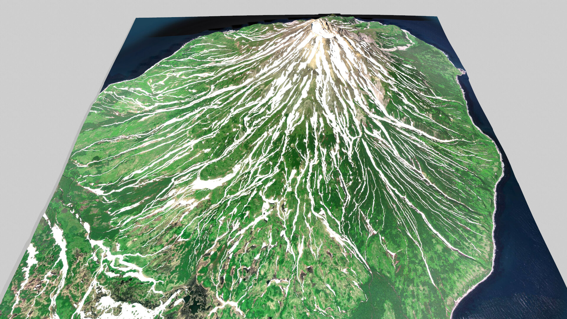 Krenitsyn Volcano Greater Kuril Ridge - 3D Model by clickshop3d
