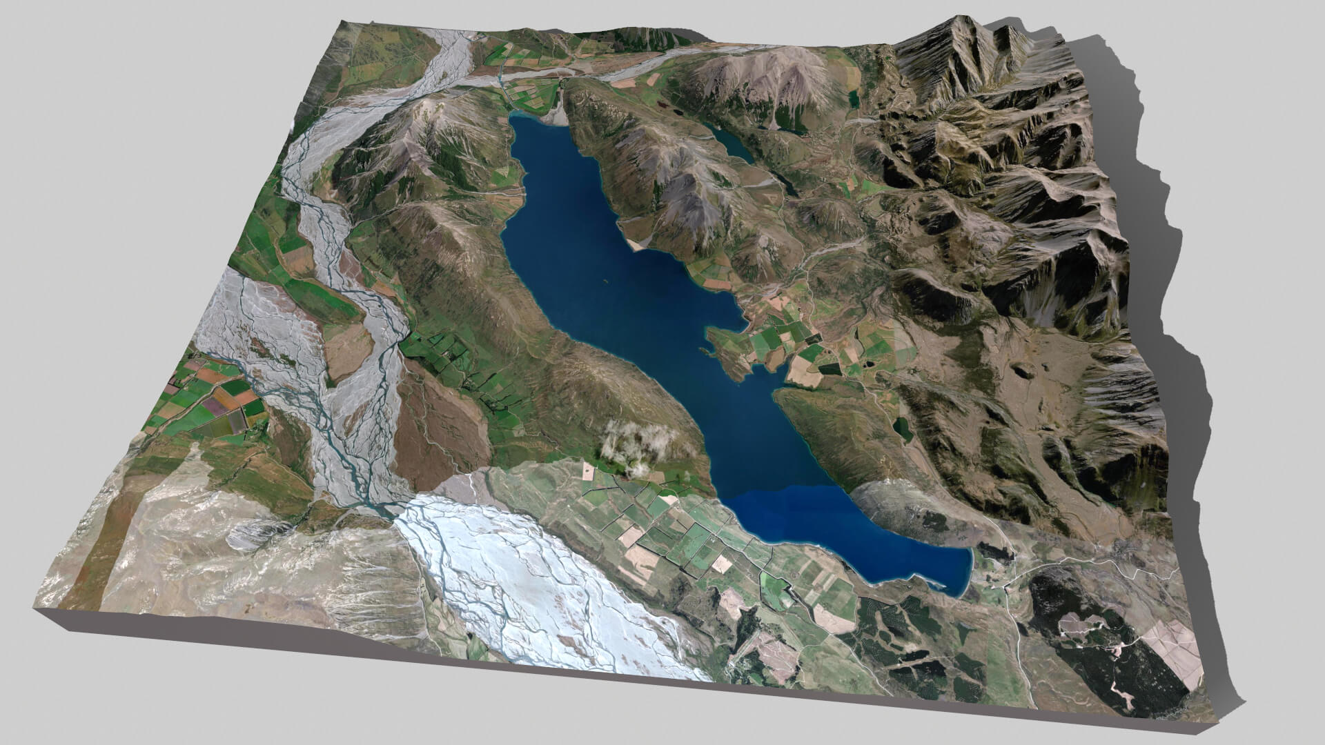 Lake Coleridge South Island New Zealand - 3D Model by clickshop3d