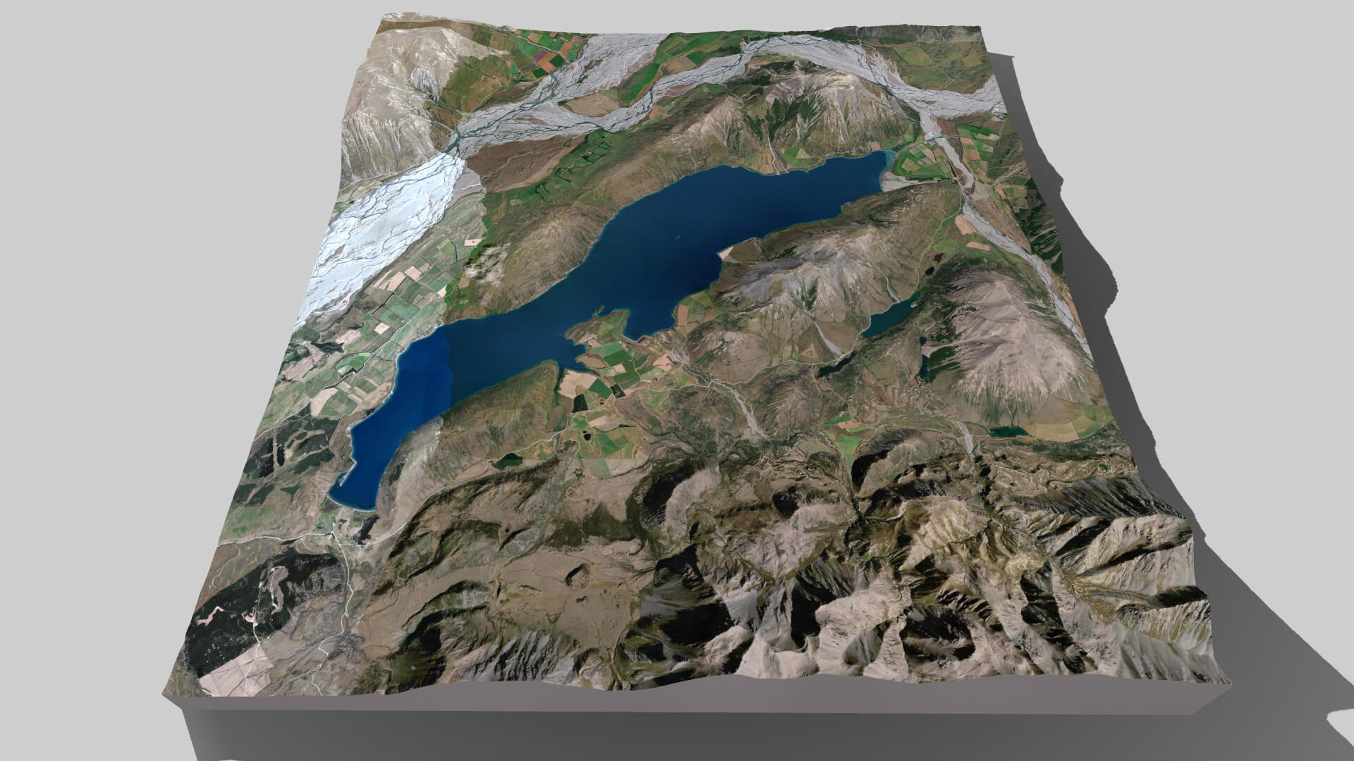 Lake Coleridge South Island New Zealand - 3D Model by clickshop3d