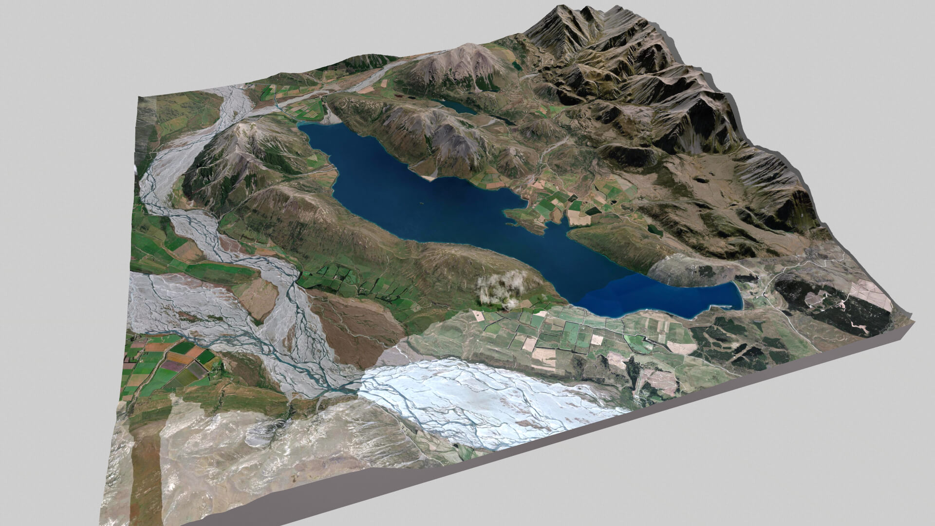 Lake Coleridge South Island New Zealand - 3D Model by clickshop3d