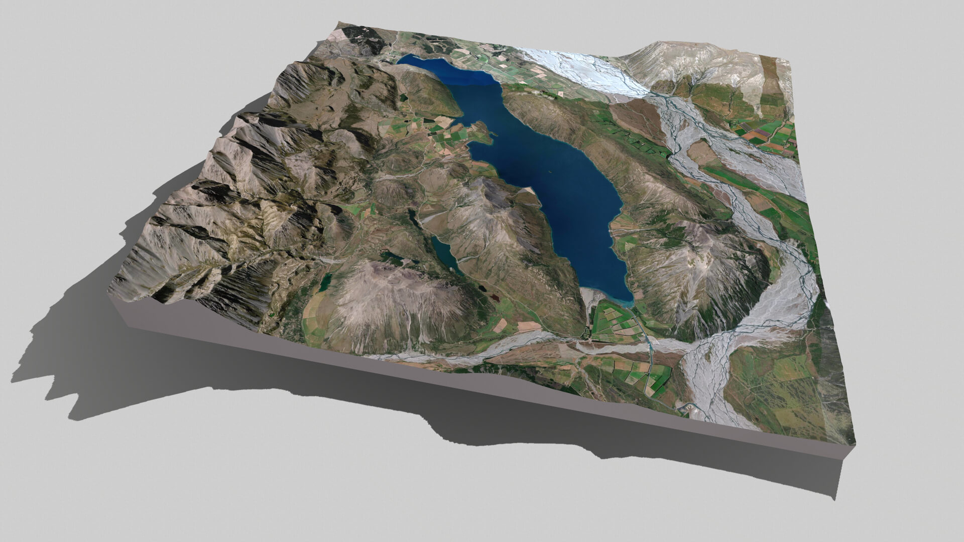 Lake Coleridge South Island New Zealand - 3D Model by clickshop3d