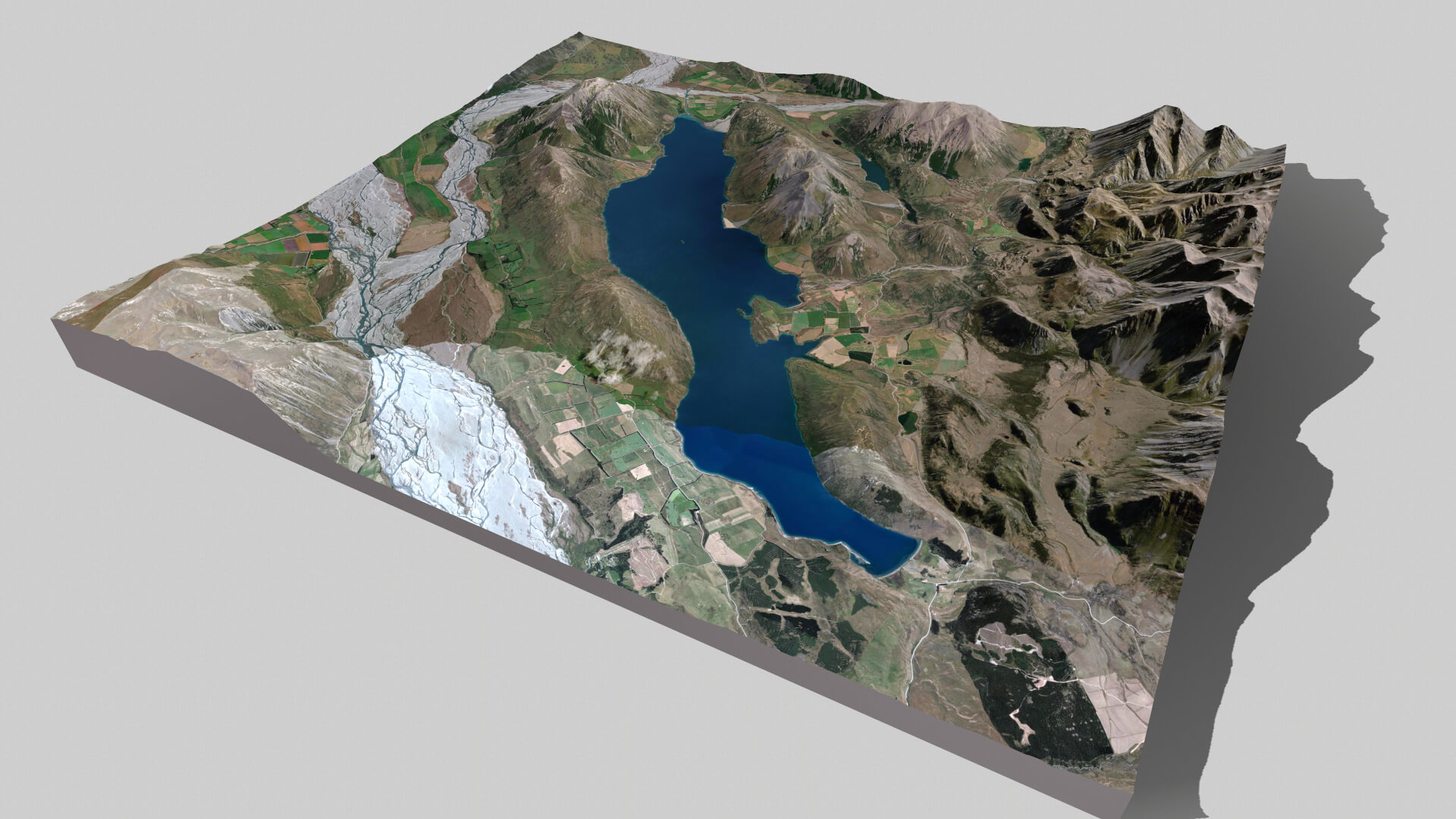 Lake Coleridge South Island New Zealand - 3D Model by clickshop3d