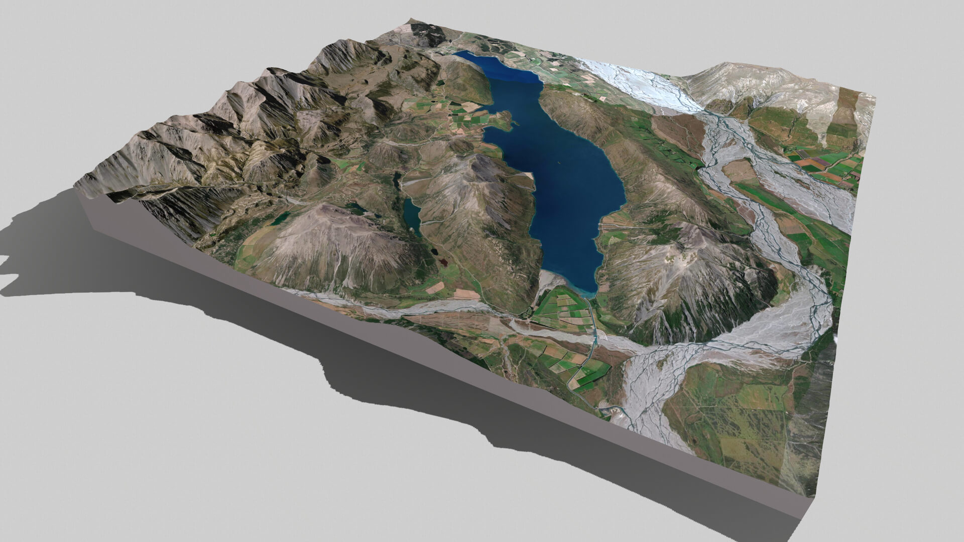 Lake Coleridge South Island New Zealand - 3D Model by clickshop3d