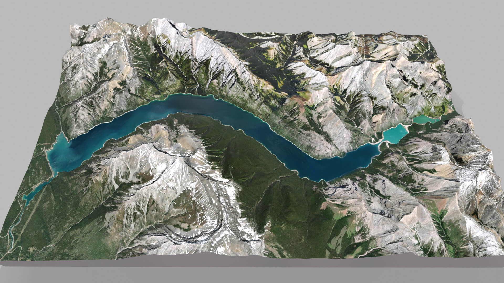 Lake Minnewanka Stewart Canyon Anthracite Alberta Canada - 3D Model by ...