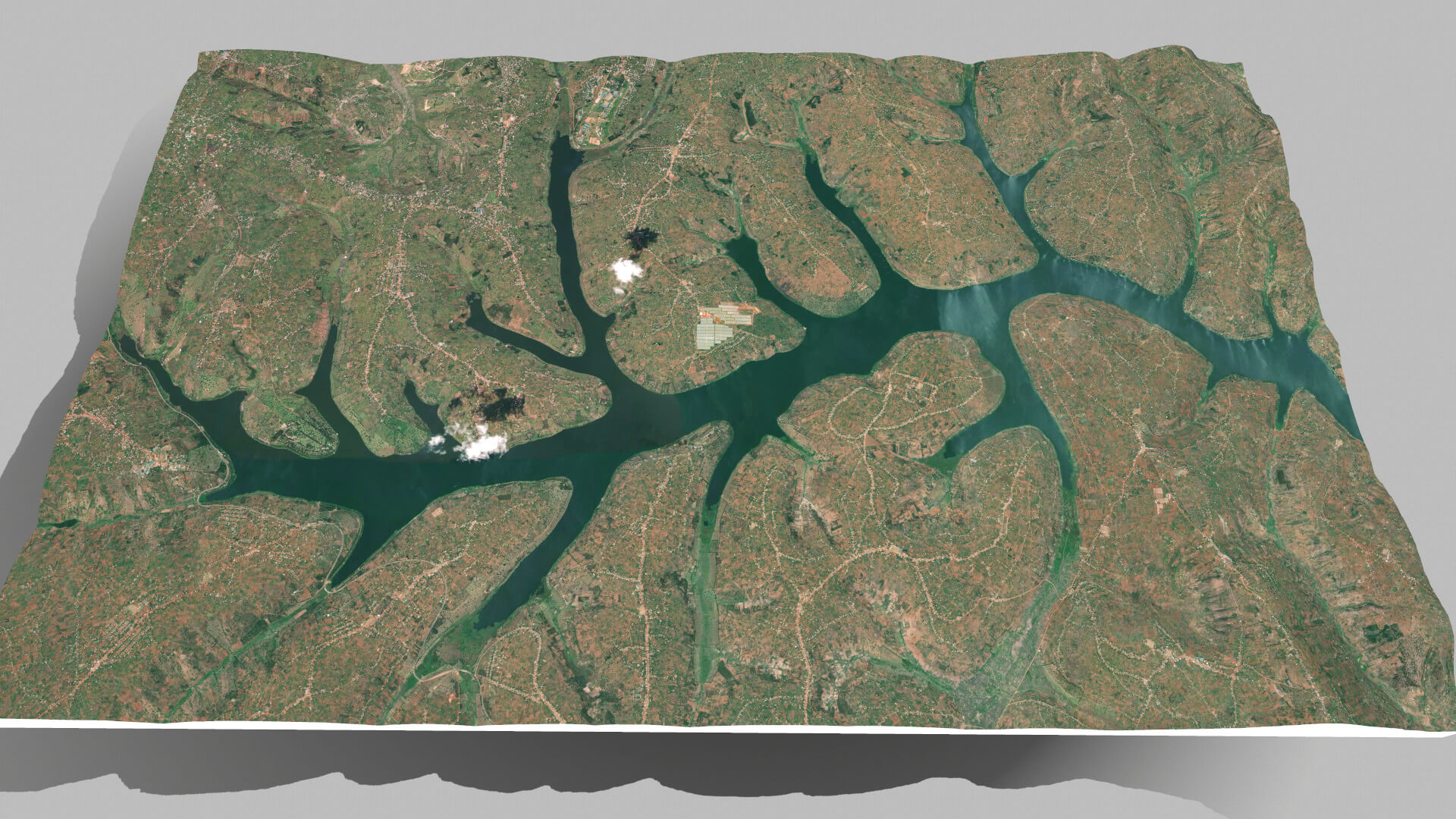 Lake Muhazi Rwanda - 3D Model by clickshop3d