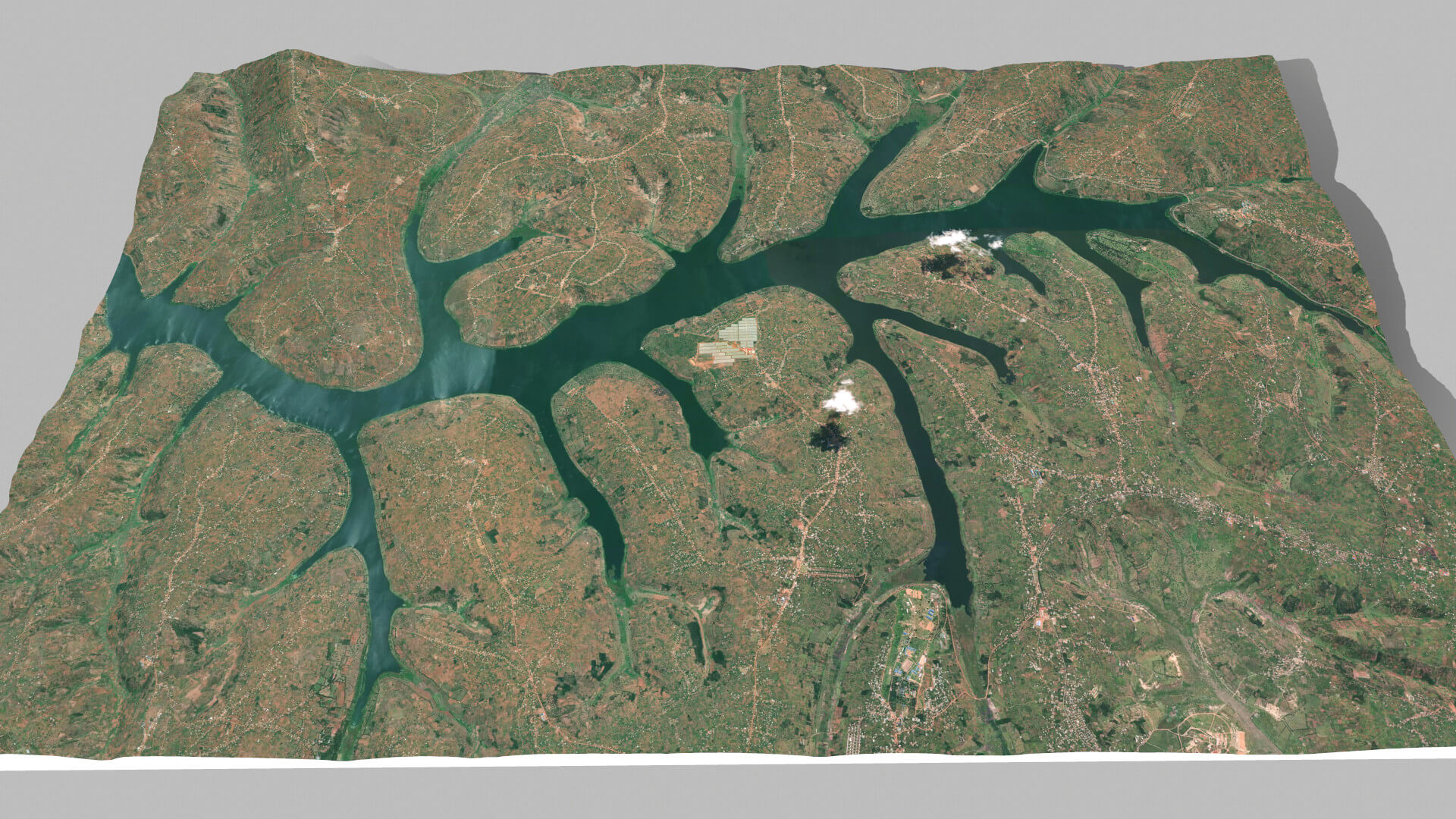 Lake Muhazi Rwanda - 3D Model by clickshop3d