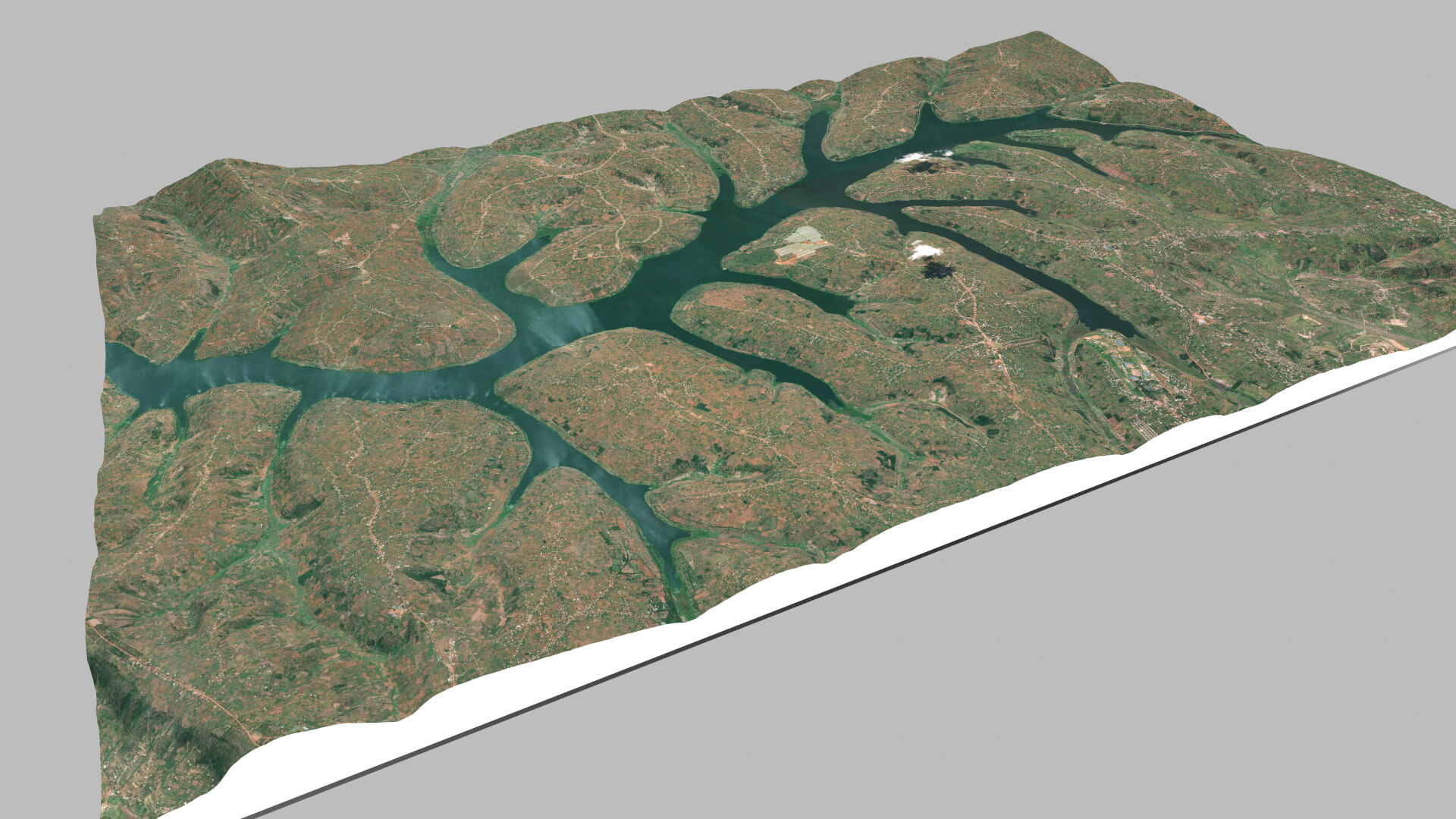 Lake Muhazi Rwanda - 3D Model by clickshop3d