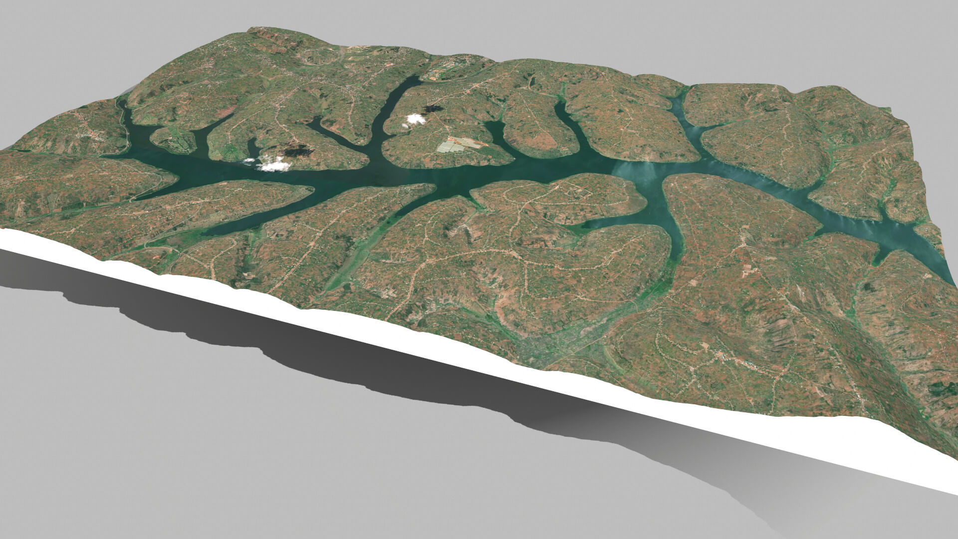 Lake Muhazi Rwanda - 3D Model by clickshop3d