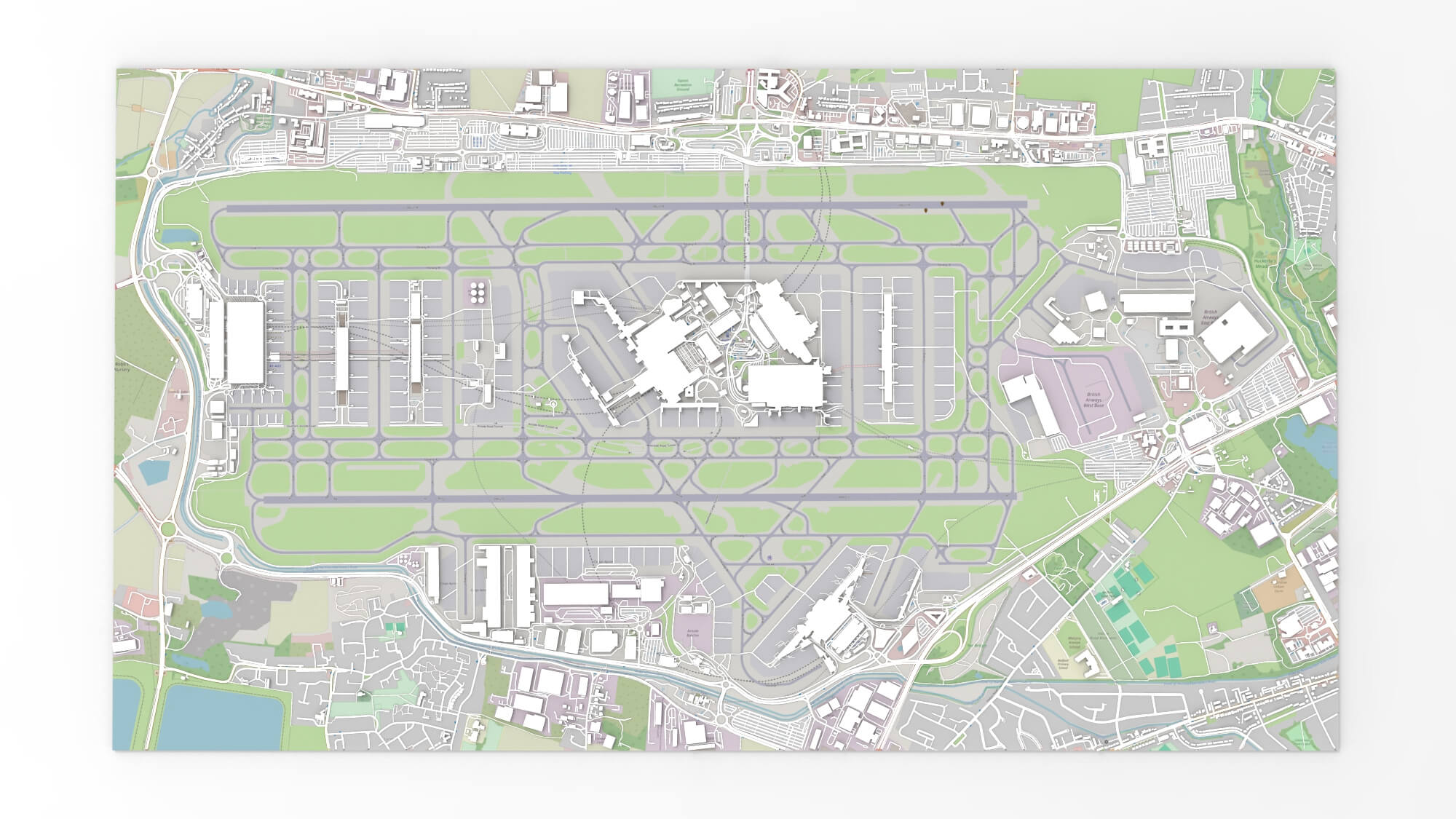 London Heathrow Airport England - 3D Model by clickshop3d