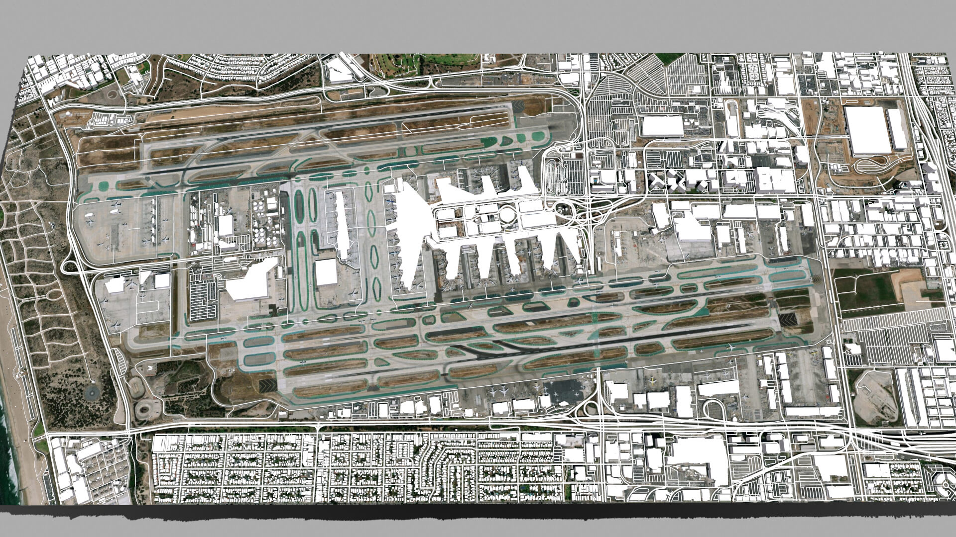 Los Angeles International Airport California - 3D Model by clickshop3d