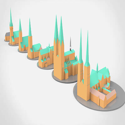 Lubeck Germany Cathedral Buildings Collection Low Poly - 3D Model by ...