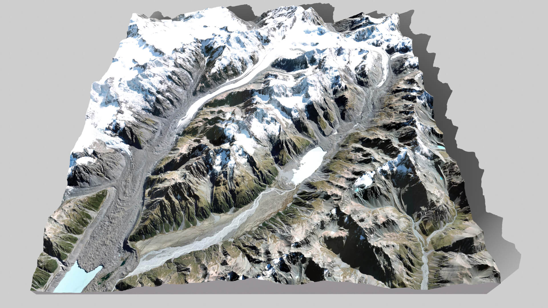 Malt Bran Range Mountain Range in New Zealand - 3D Model by clickshop3d