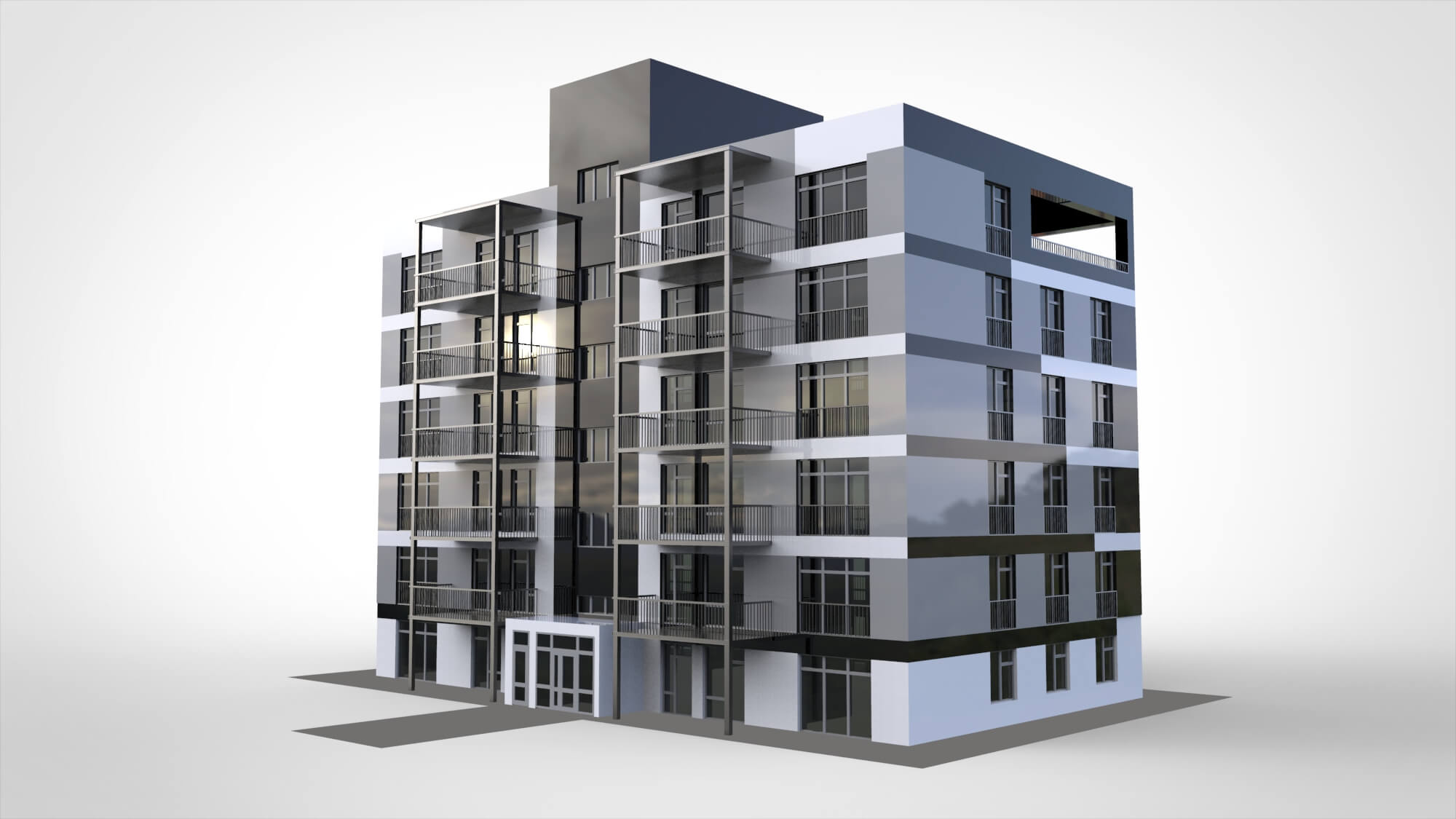 Modern Townhouse - 3D Model by clickshop3d