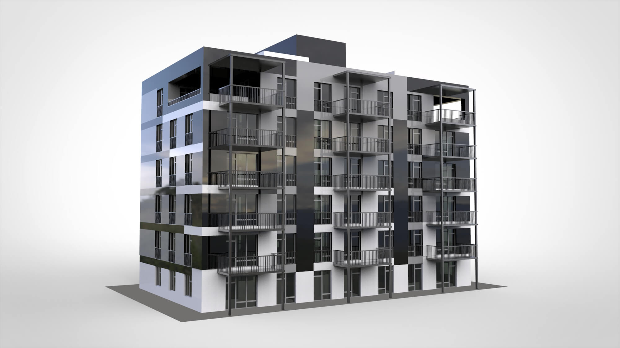 Modern Townhouse - 3D Model by clickshop3d