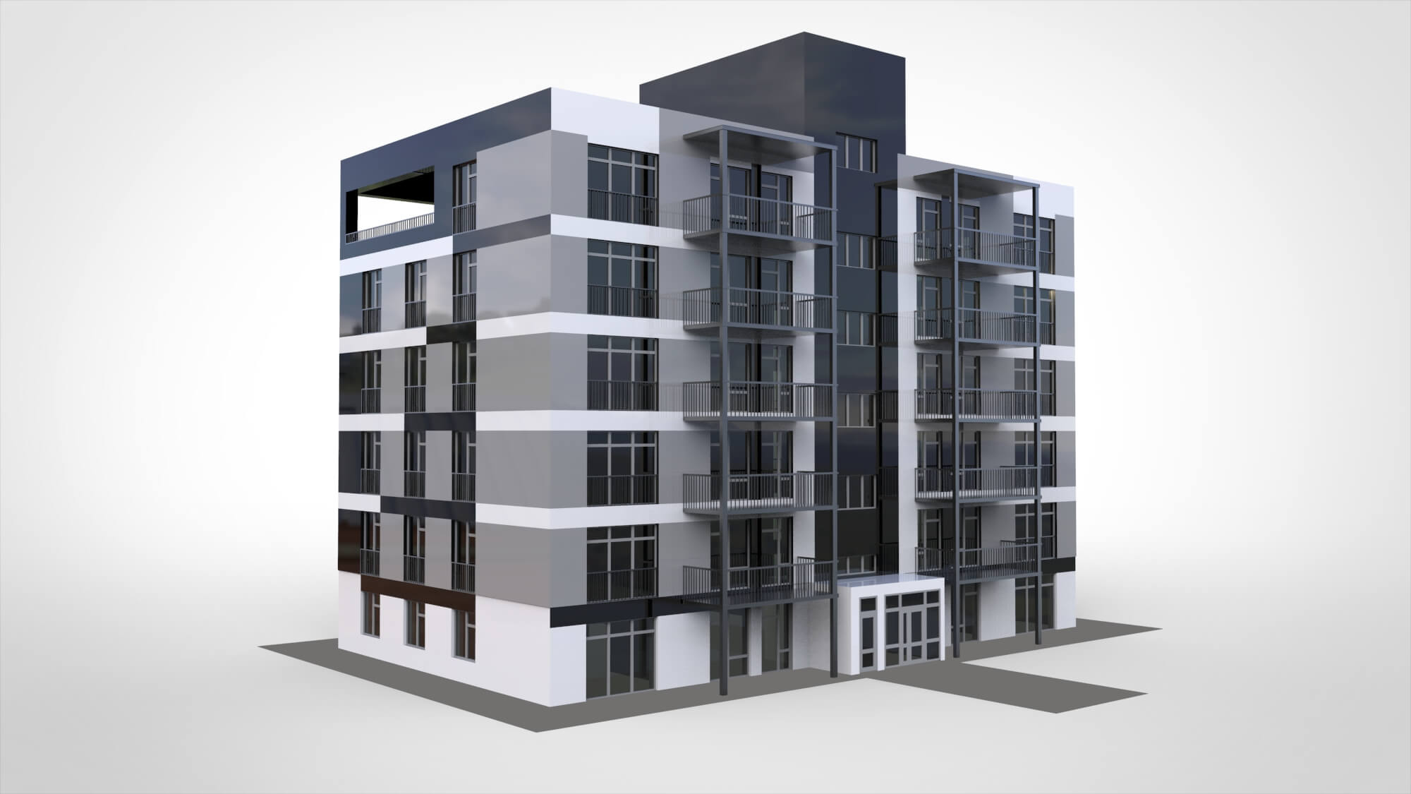 Modern Townhouse - 3D Model by clickshop3d