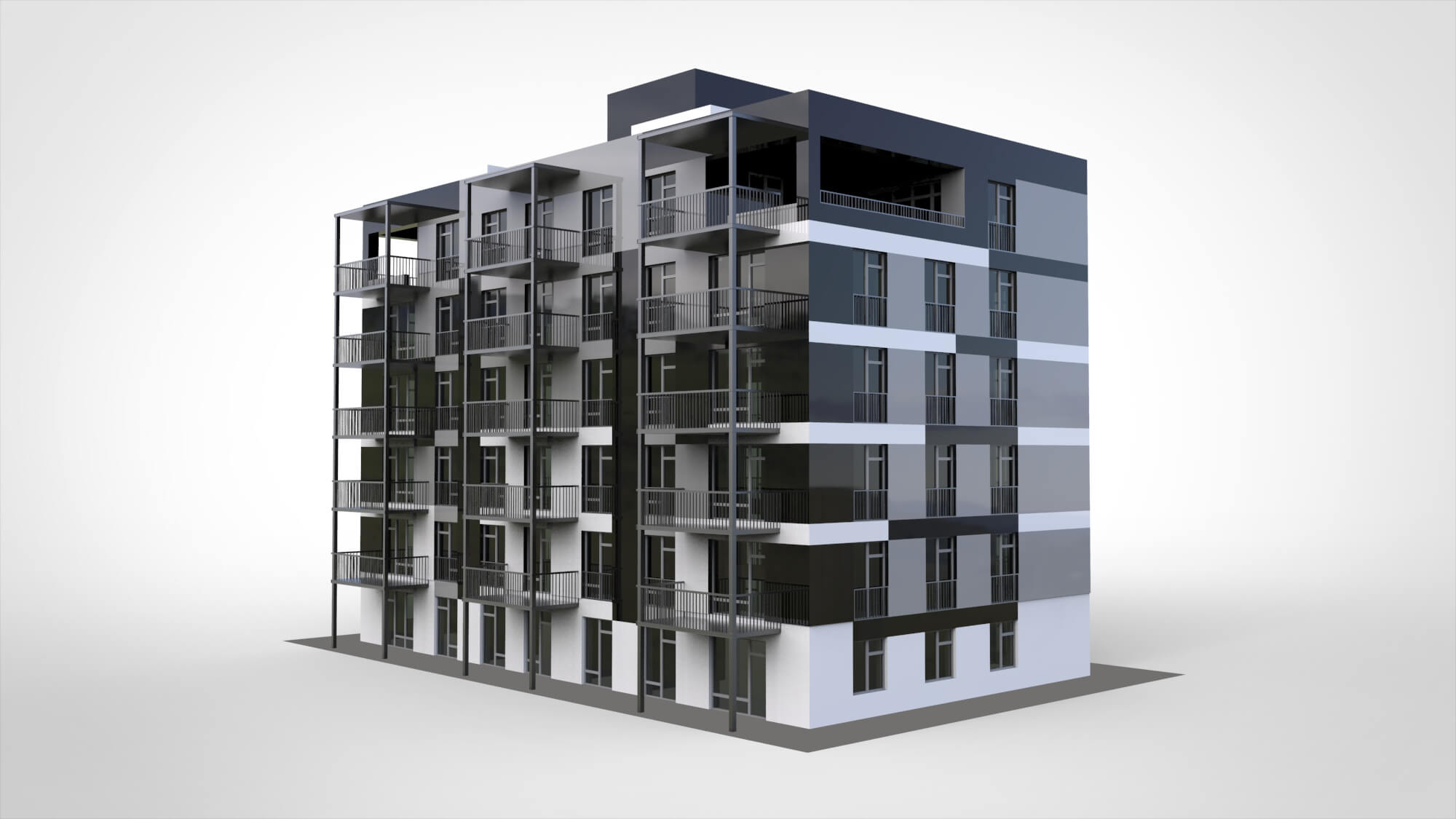 Modern Townhouse - 3D Model by clickshop3d