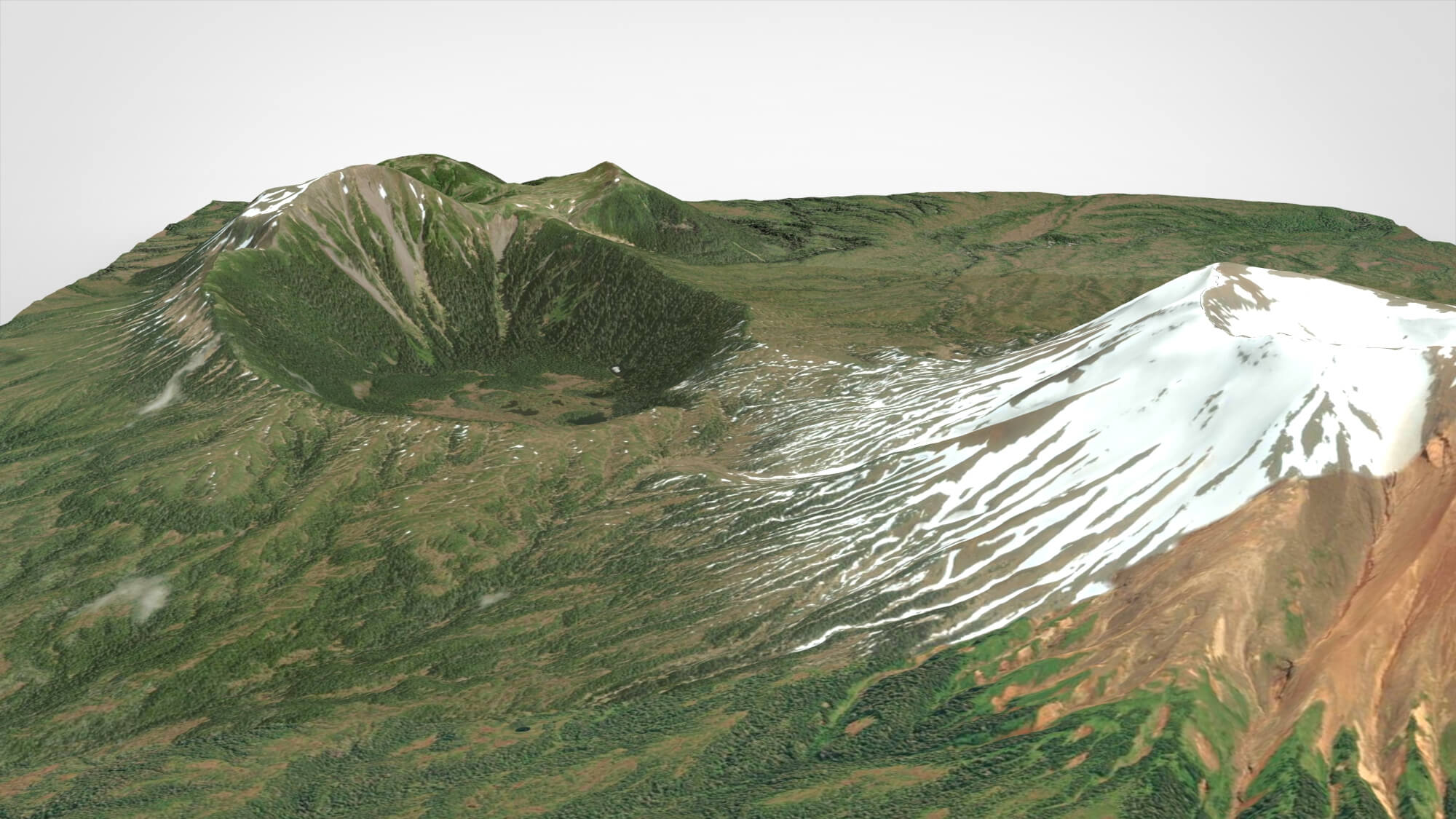 Mount Edgecumbe Kruzof Island Alaska - 3D Model by clickshop3d