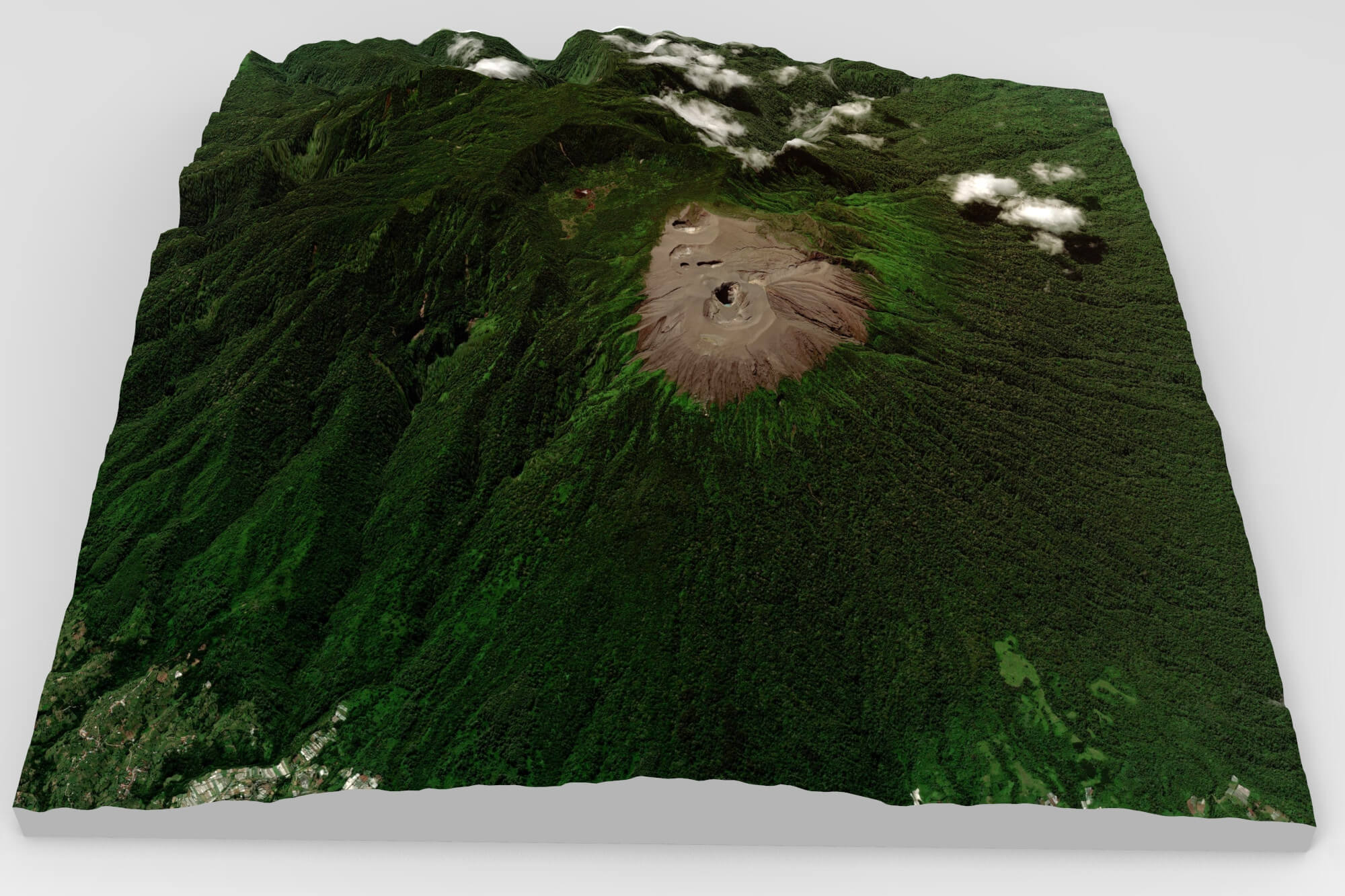 Mount Merapi Volcano in Indonesia - 3D Model by clickshop3d