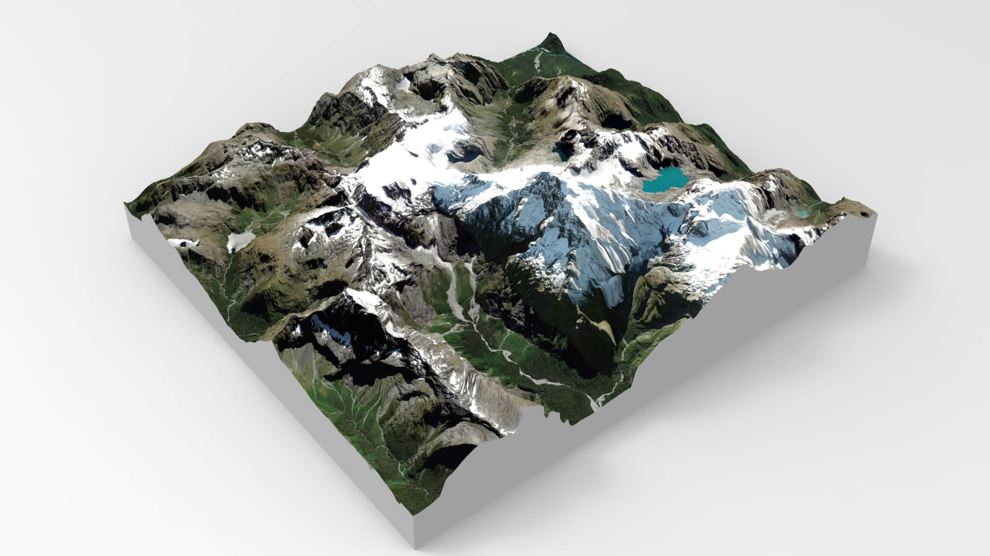 Mount Tutoko New Zealand - 3D Model by clickshop3d