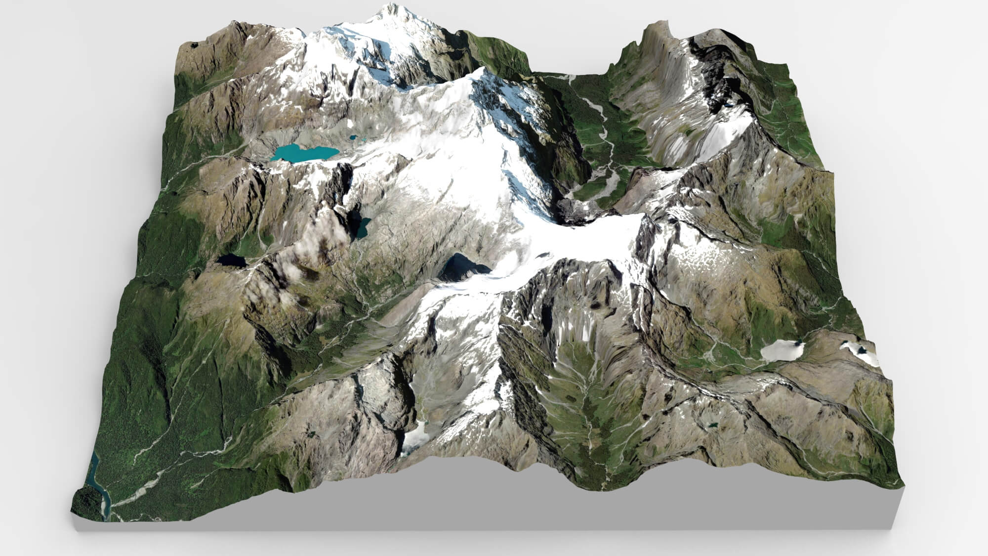 Mount Tutoko New Zealand - 3D Model by clickshop3d