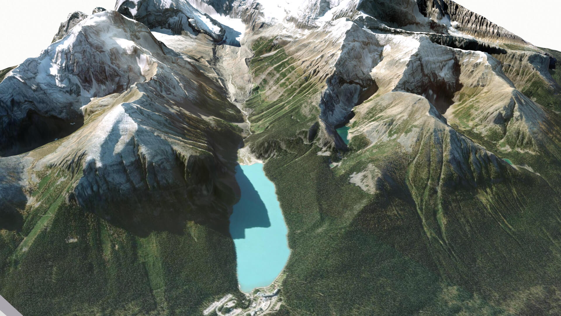 Mount Victory and Lake Louise Canada - 3D Model by clickshop3d
